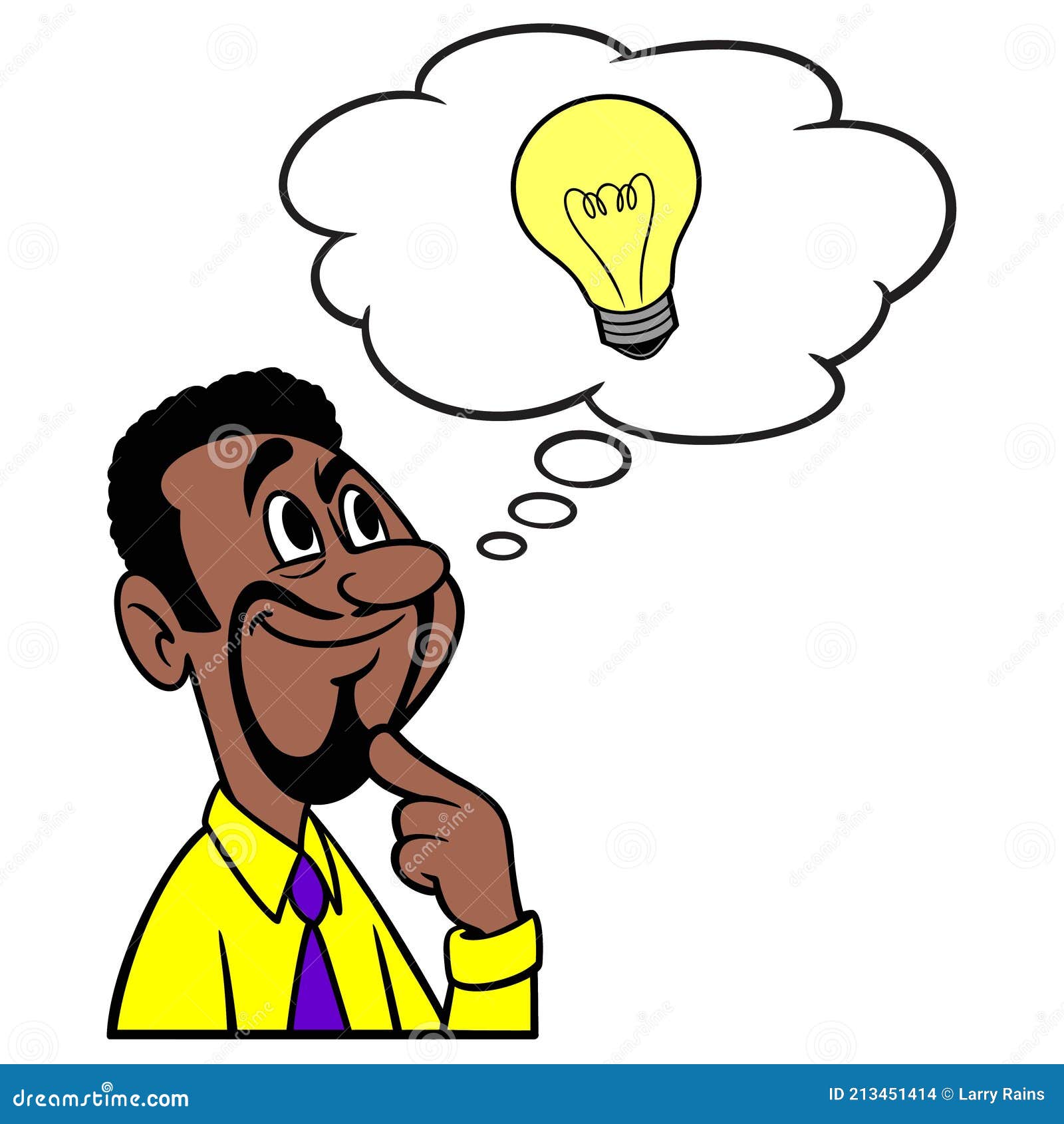 Man thinking about an Idea stock vector. Illustration of thinker ...