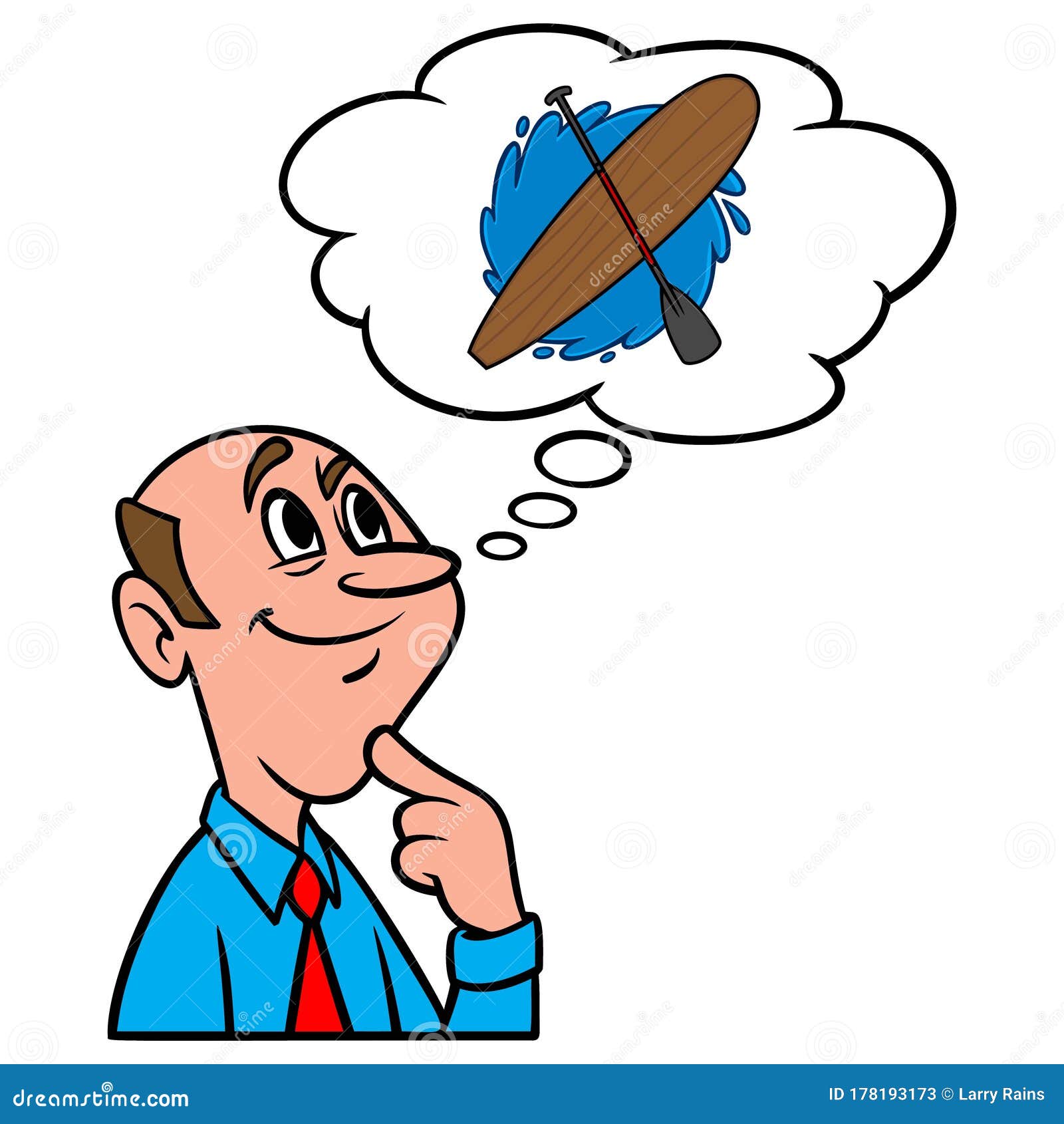 Thinking about Paddle Boarding Stock Vector - Illustration of boarding ...