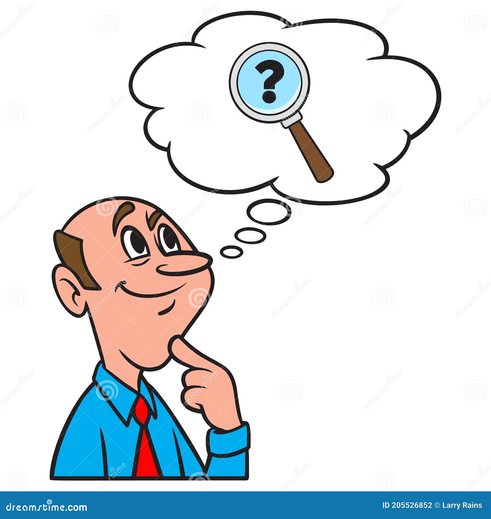 Thinking about an Unsolved Mystery Stock Vector - Illustration of ...