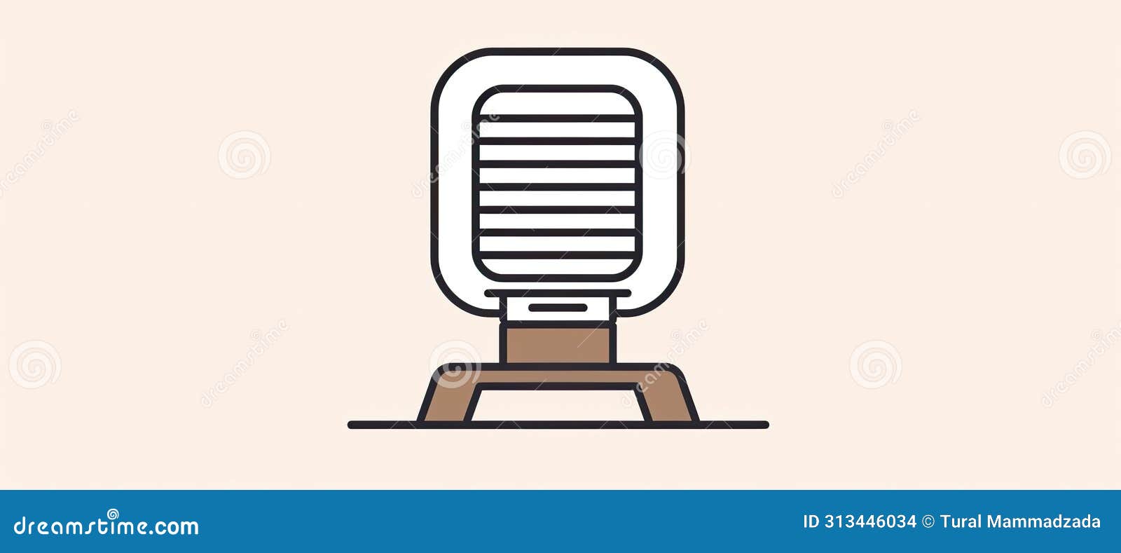 A Cartoon Illustration of a Microphone on a Stand Stock Illustration ...