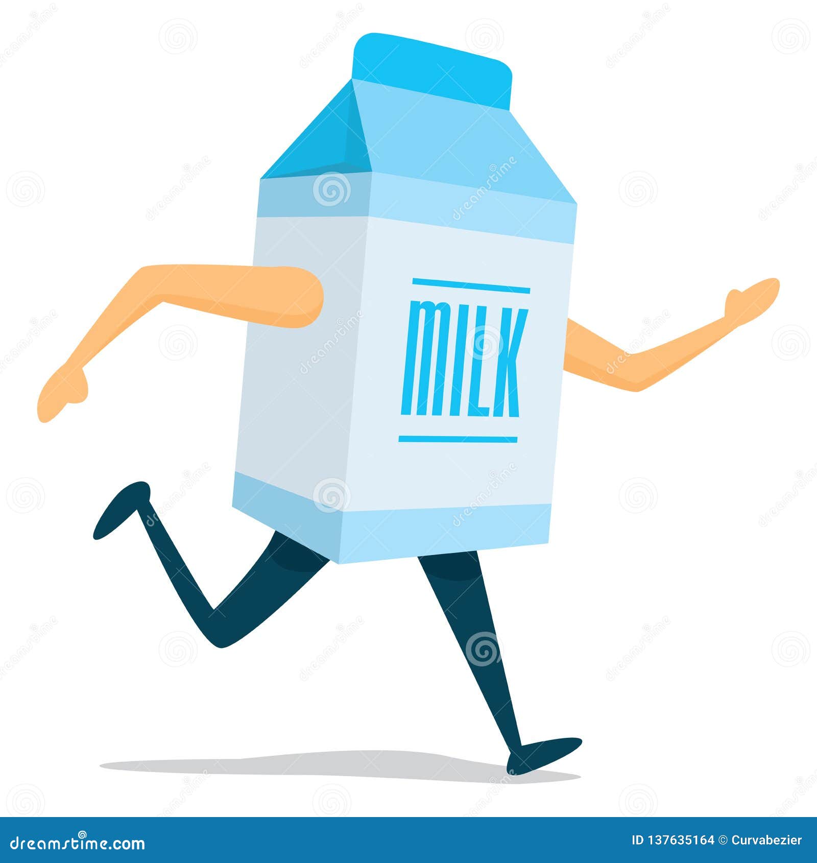 Carton Man Running Fast With Bag Scared With Something, He Is Looking ... Carton Man Running Fast With Bag Scared With Something, He Is Looking ...