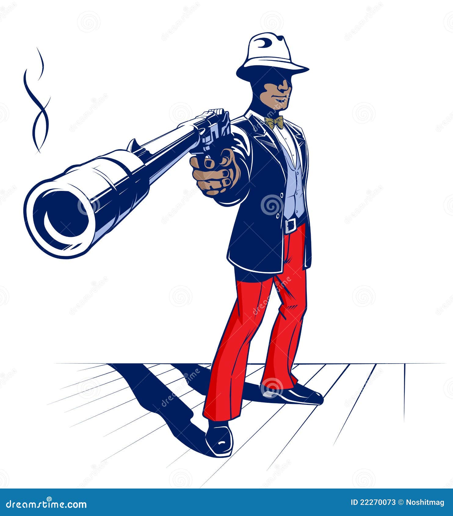 Cartoon Illustration of Mobster Stock Vector - Illustration of vector ...