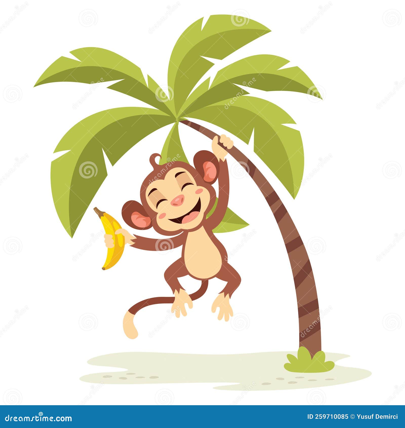 Cartoon Illustration of a Monkey Stock Illustration - Illustration of ...