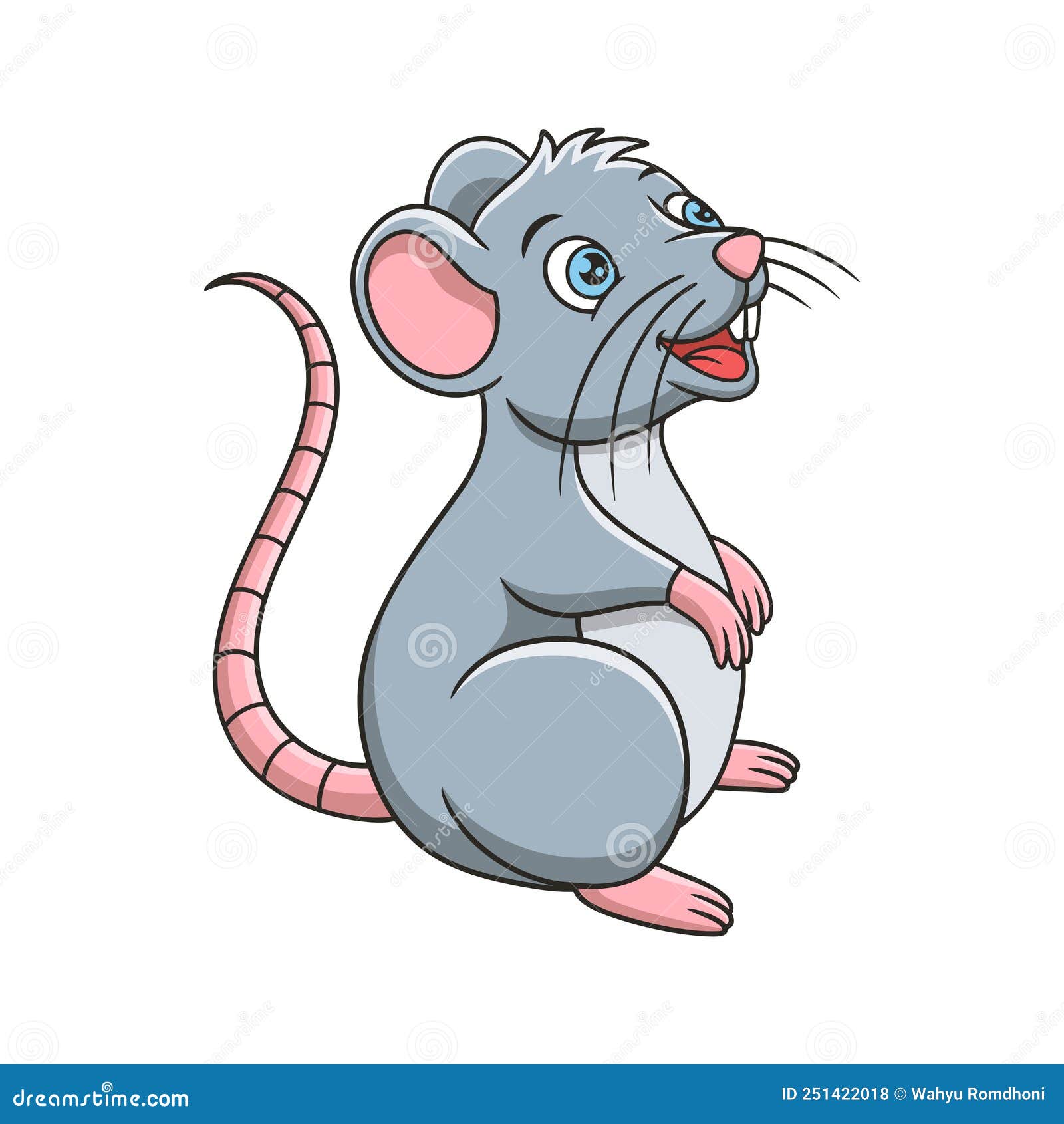 Cartoon Illustration a Mouse Standing on a Pile of Barrels Filled with ...