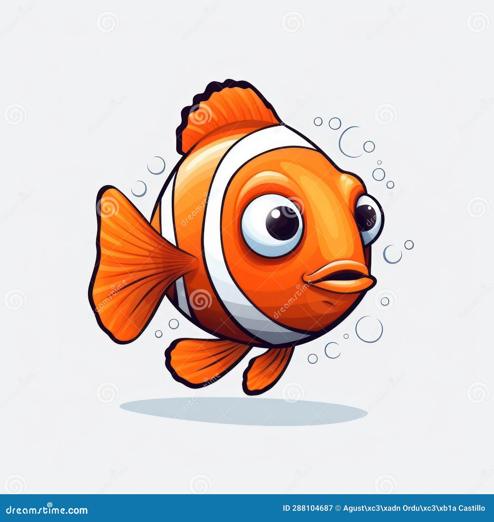 A Cartoon Illustration of a Nemo Fish. Generative AI. Stock ...