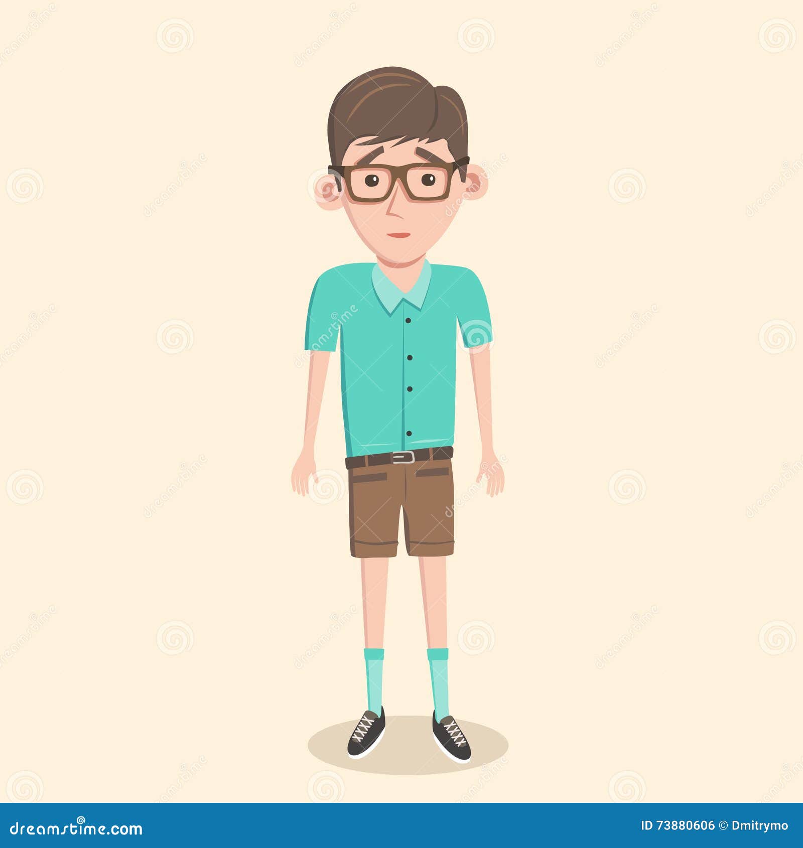 Cartoon Illustration Of A Nerd Boy | CartoonDealer.com #73880606