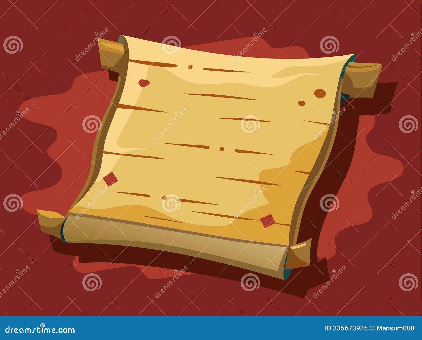 Cartoon Illustration of Old Paper Scroll Stock Illustration ...