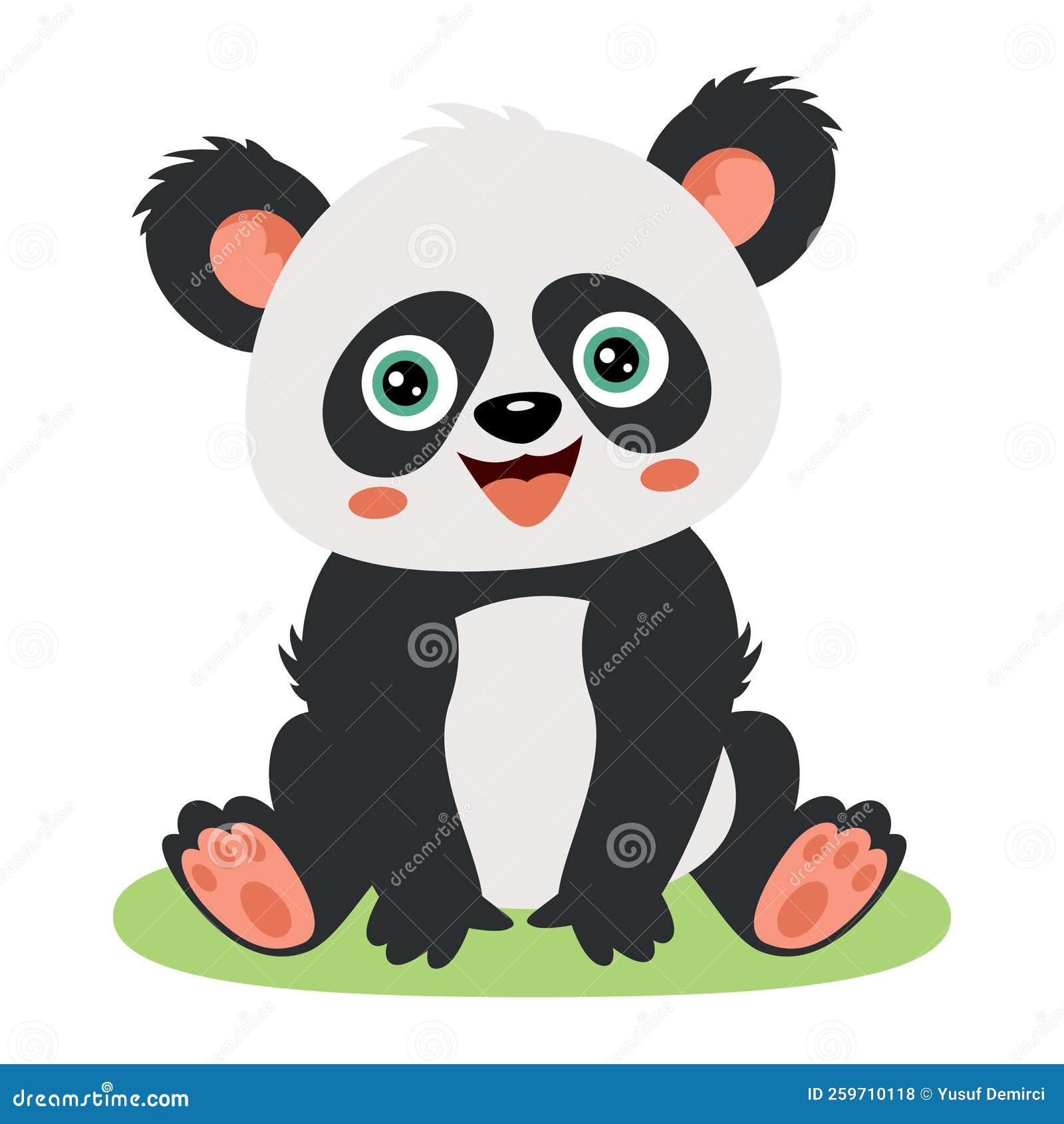 Cartoon Illustration of a Panda Stock Illustration - Illustration of ...