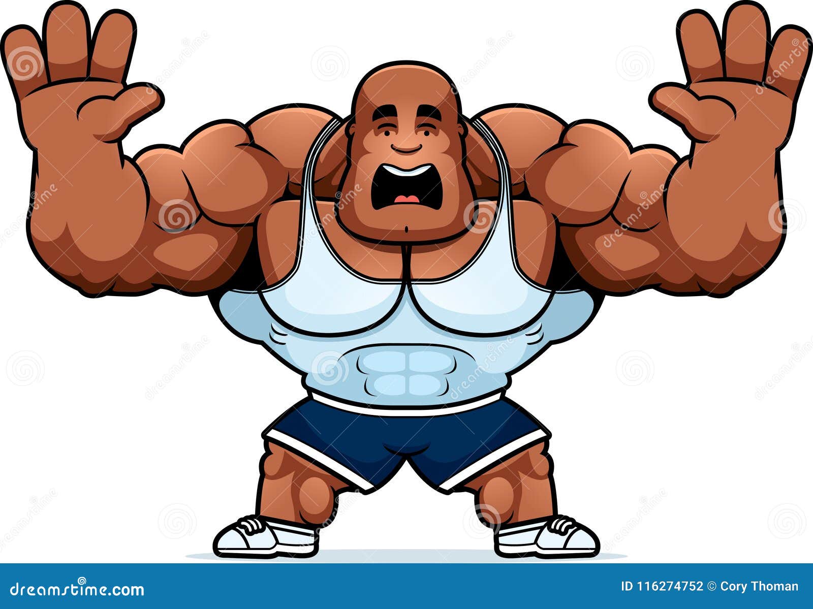 Cartoon Trainer Scared stock vector. Illustration of graphic - 116274752