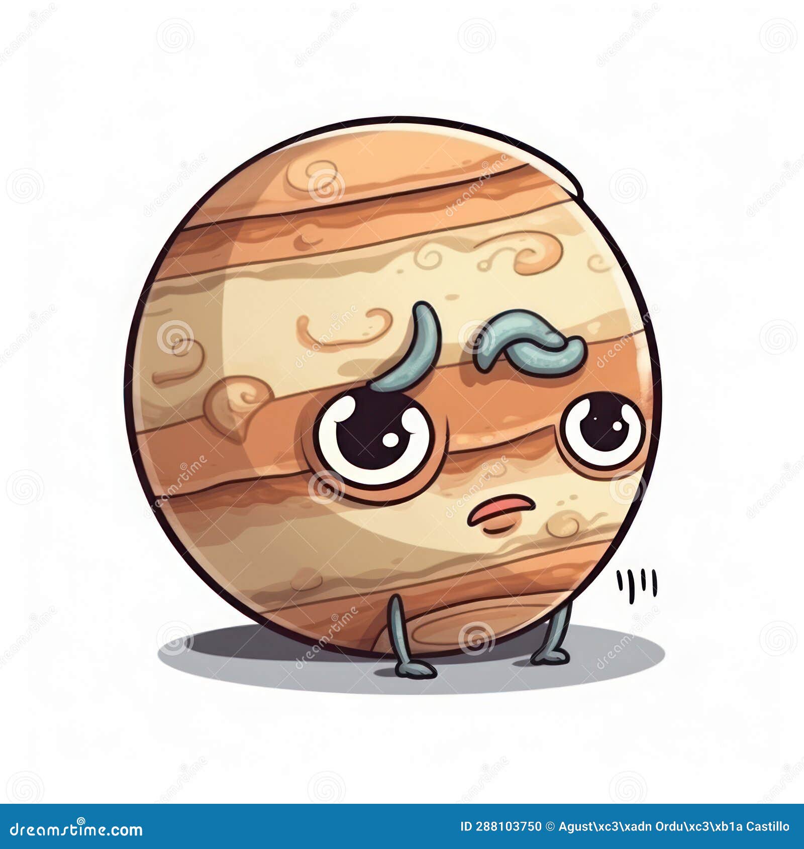 A Cartoon Illustration of the Planet Jupiter. Generative AI. Stock ...