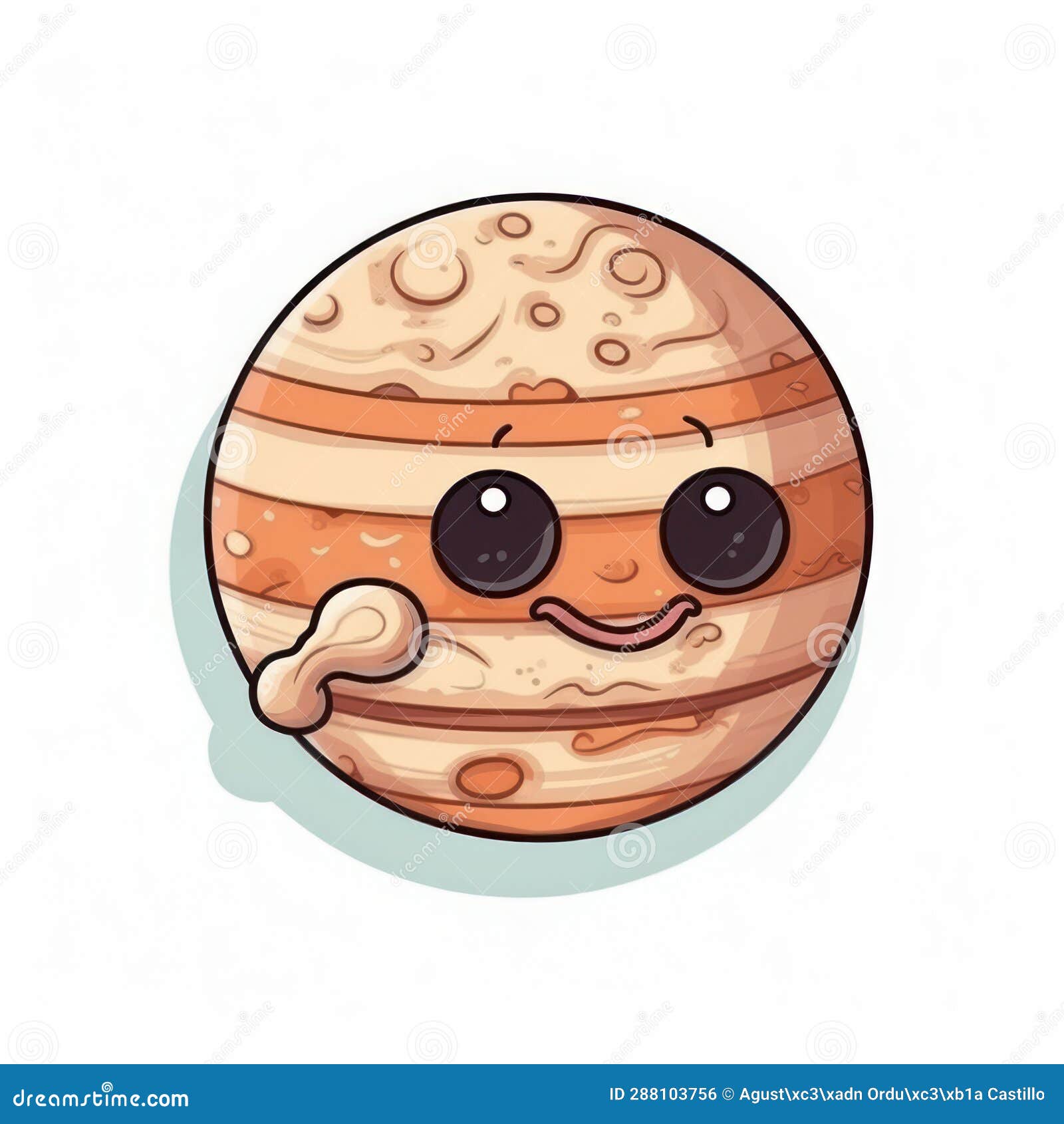 A Cartoon Illustration of the Planet Jupiter. Generative AI. Stock ...