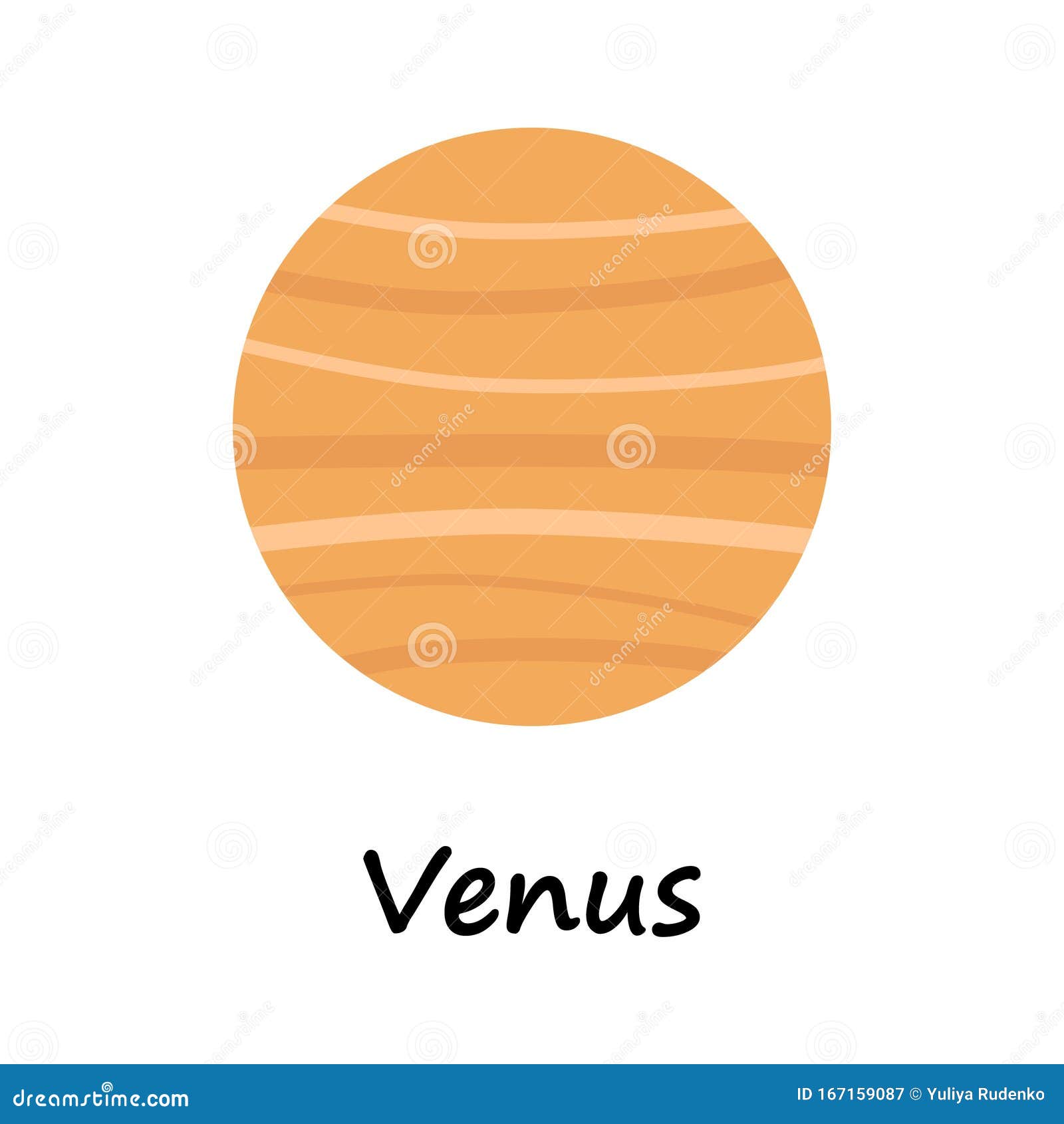 A Cartoon Illustration of the Planet Venus Stock Vector - Illustration ...