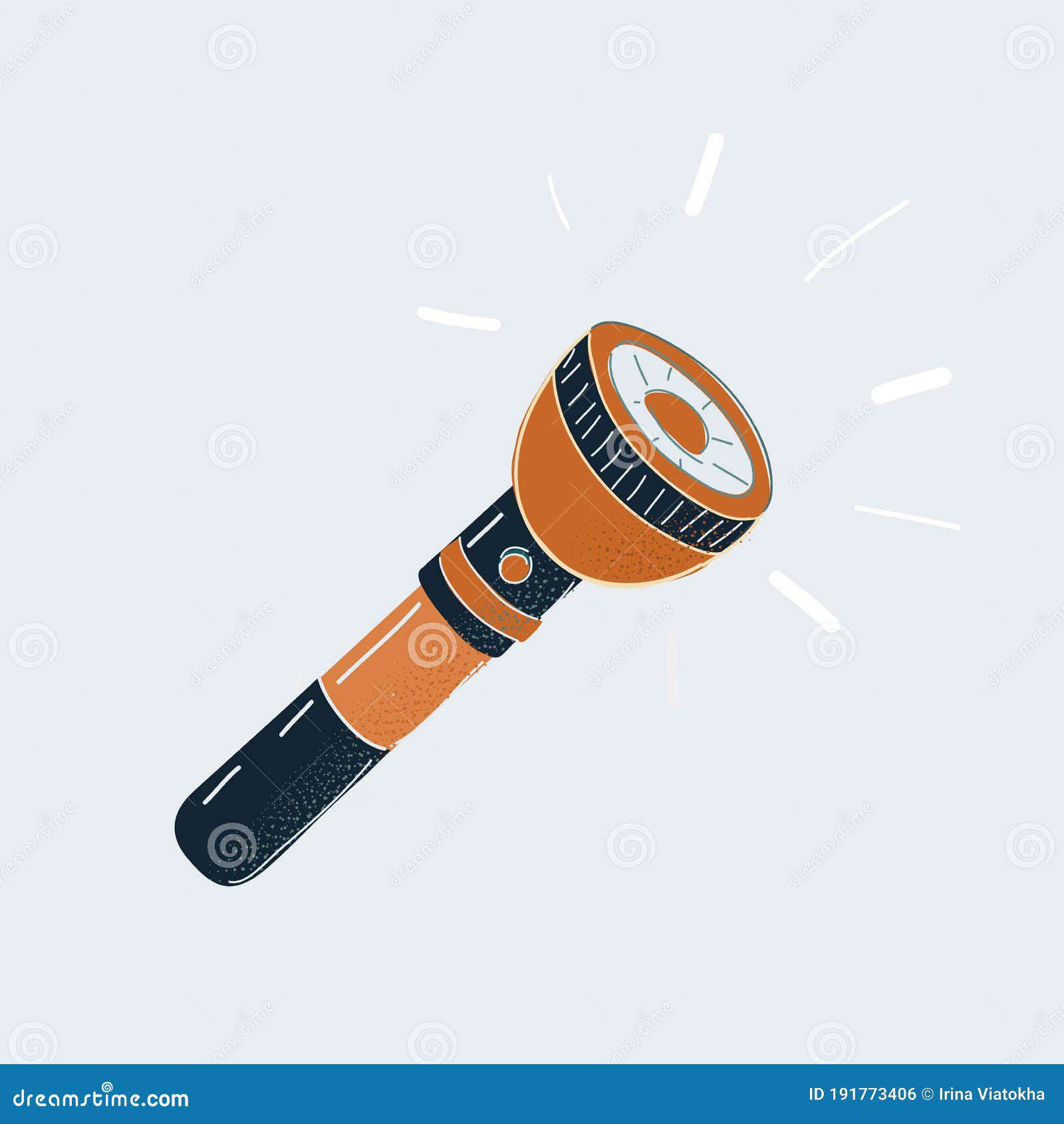 Flashlight Torch Icon Logo Sign Vector Outline | CartoonDealer.com ...