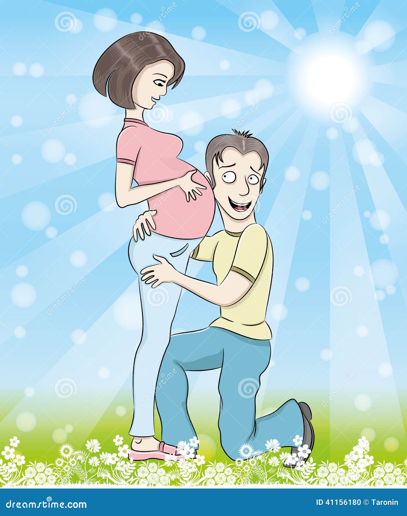 Cartoon Illustration. Pregnancy Stock Vector - Illustration of nature ...