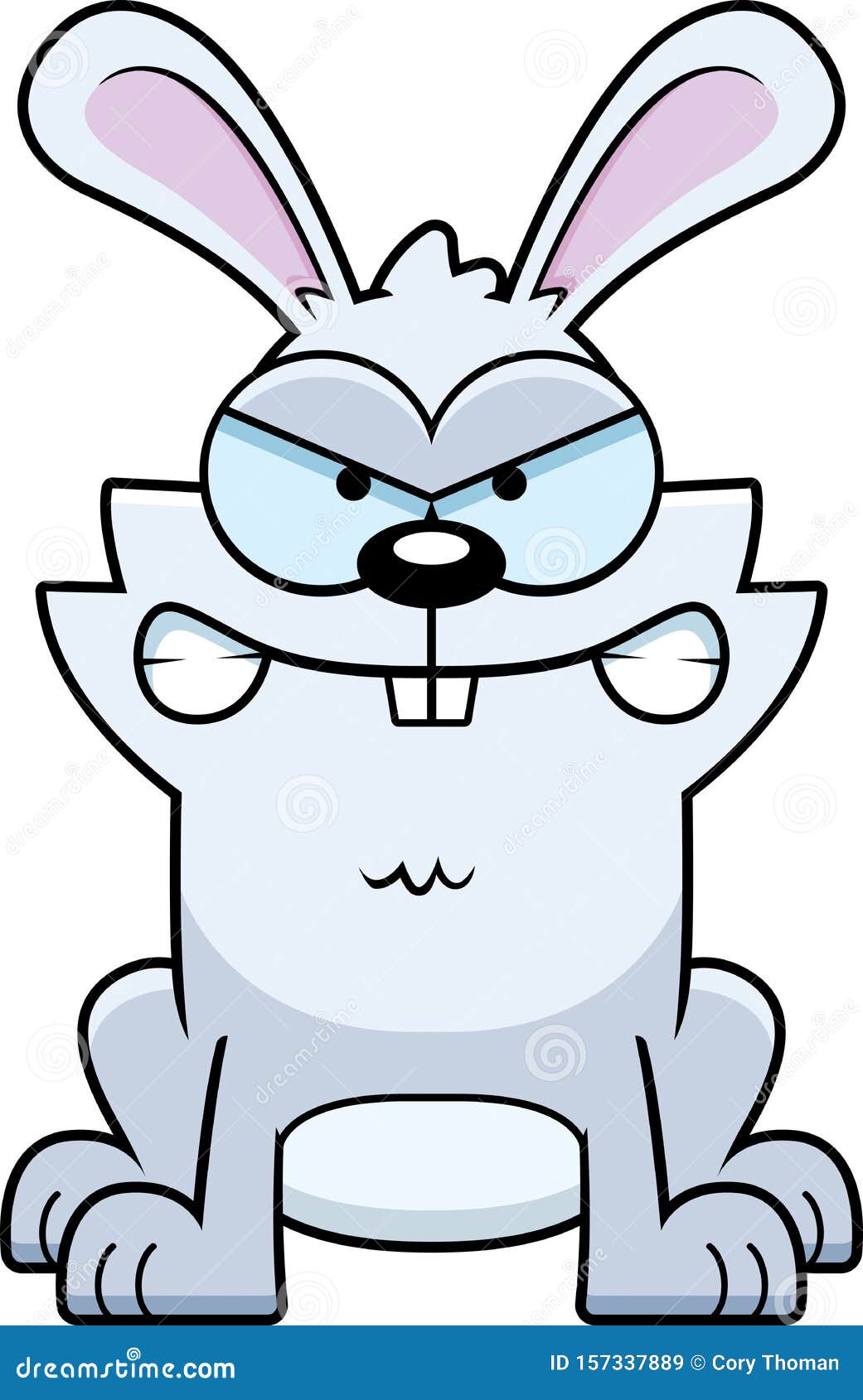 Mad Little Rabbit stock vector. Illustration of graphic - 157337889