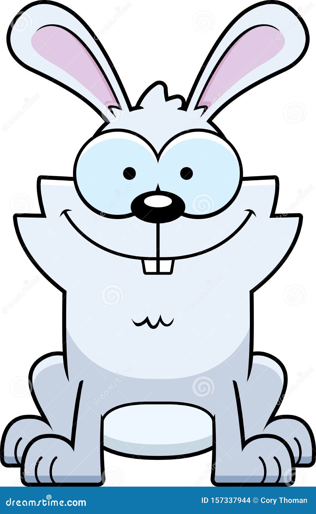 Smiling Little Rabbit stock vector. Illustration of bunny - 157337944