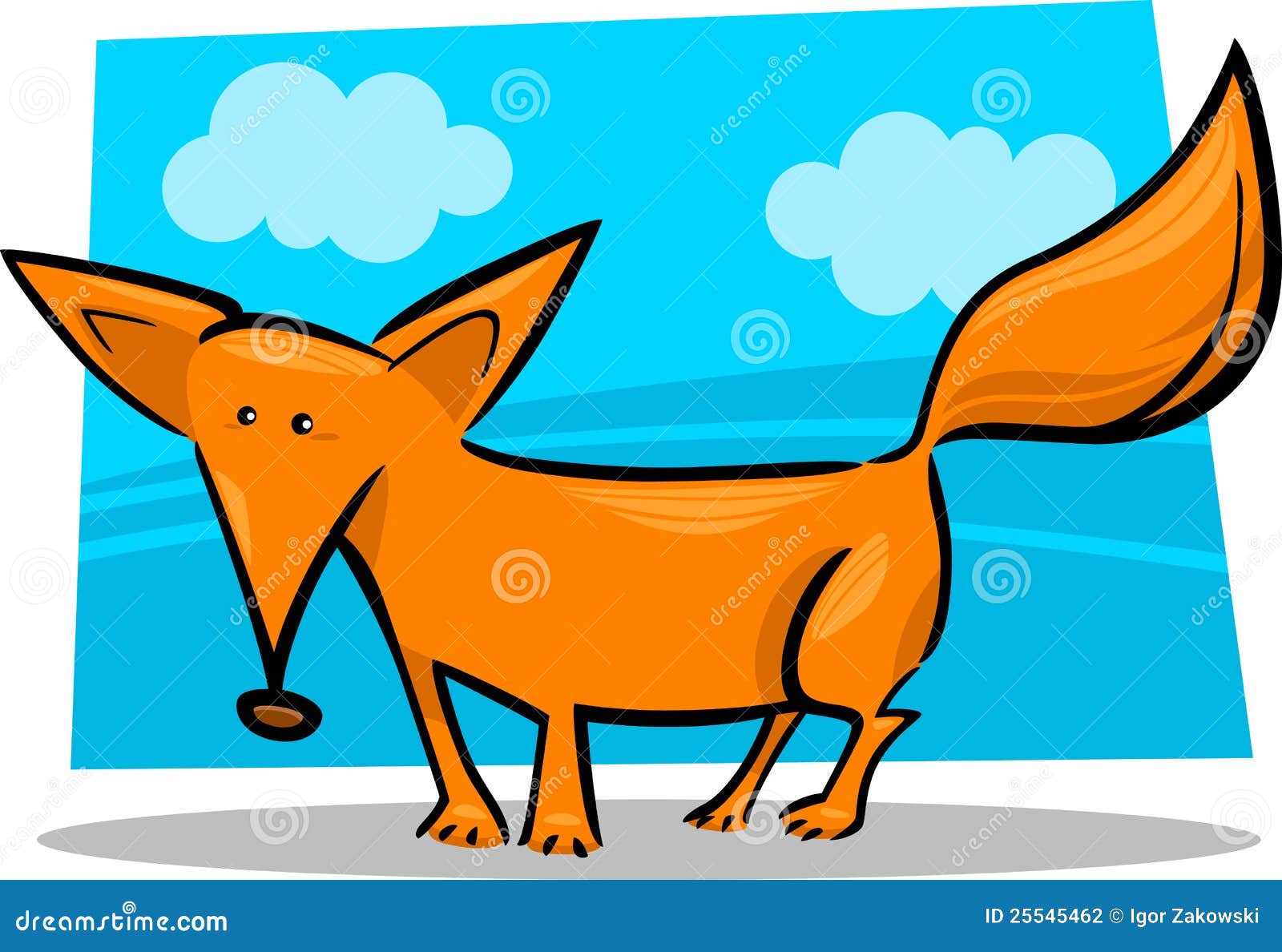Cartoon Illustration of Red Fox Stock Vector - Illustration of icon ...