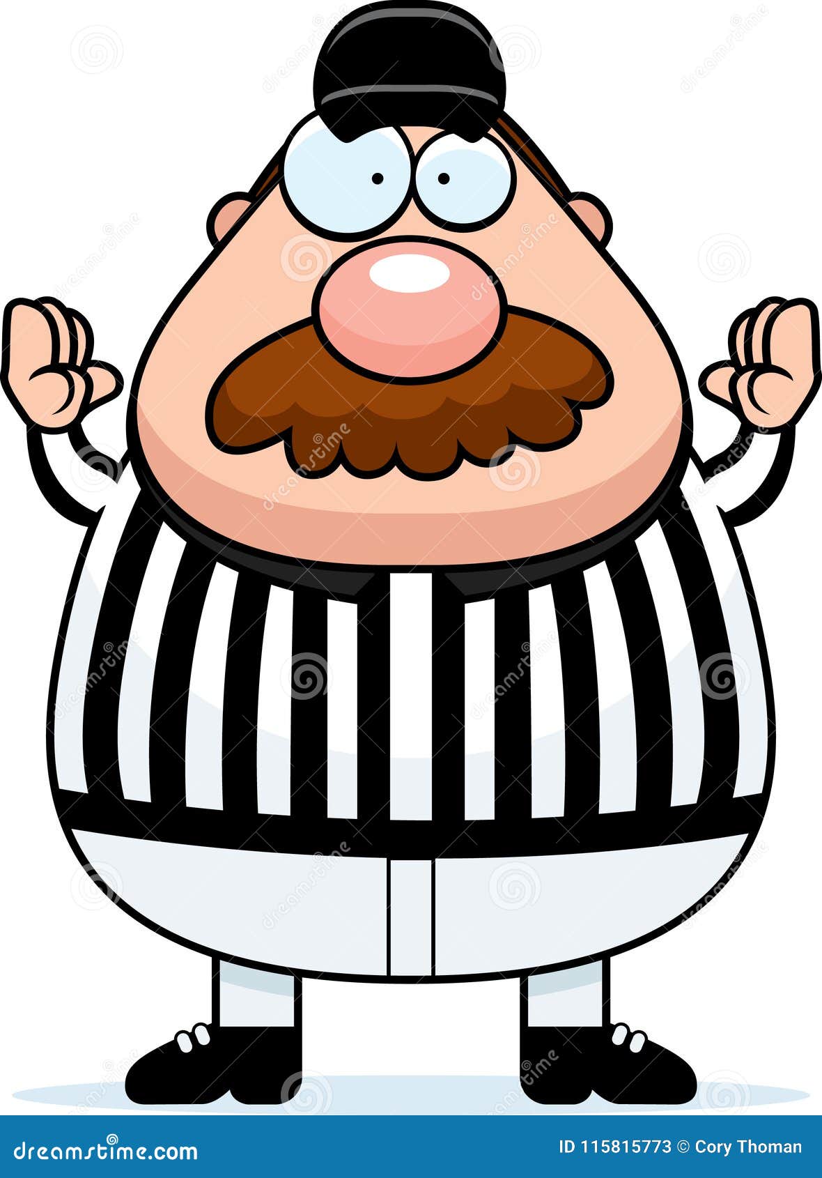 Cartoon Referee Touchdown stock vector. Illustration of goal - 115815773