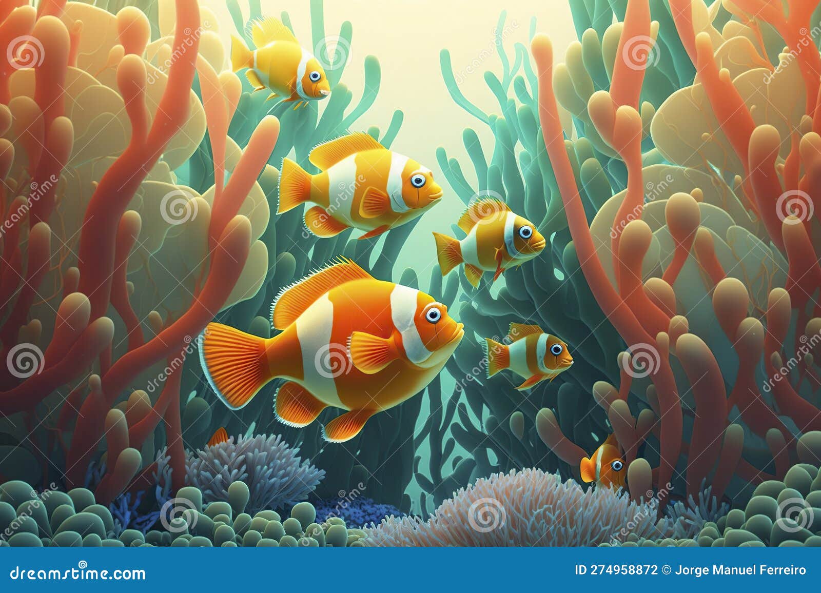 Illustration Of The Seabed With Rocks, Algae, Barnacles Royalty-Free ...