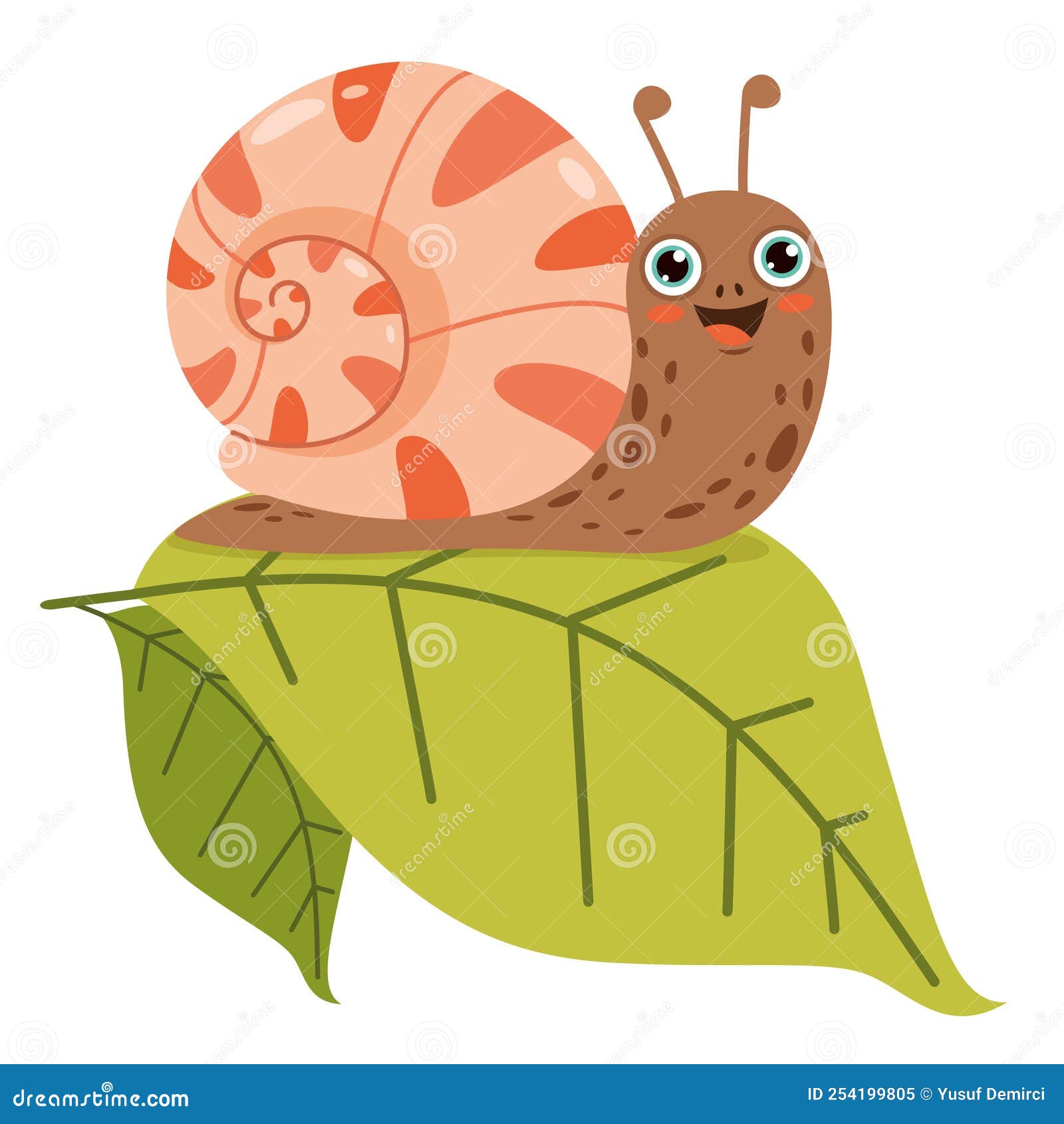 Cartoon Illustration of a Snail Stock Vector - Illustration of mascot ...