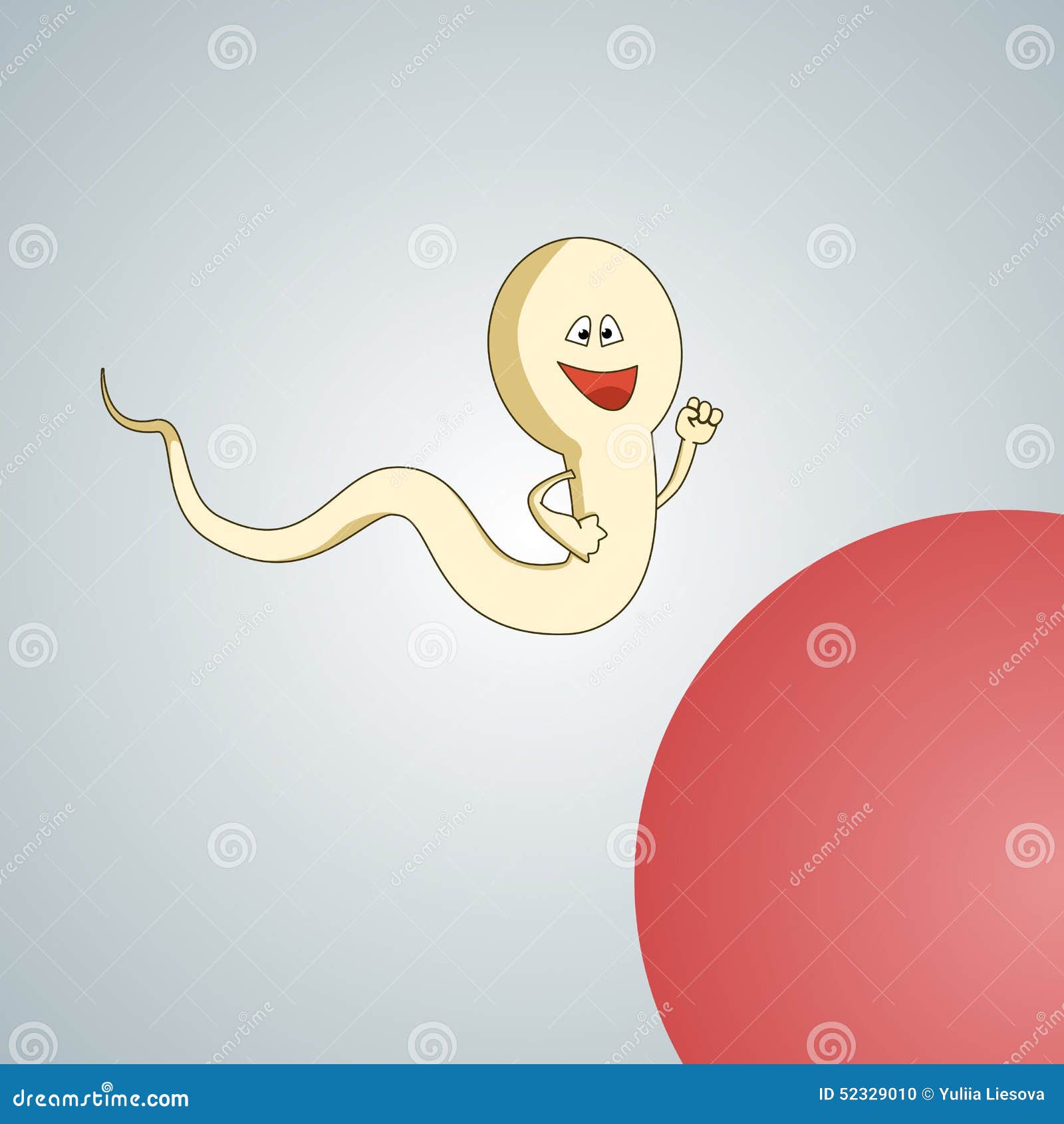 Cartoon Illustration, Sperm Succeeds Stock Vector - Illustration of ...