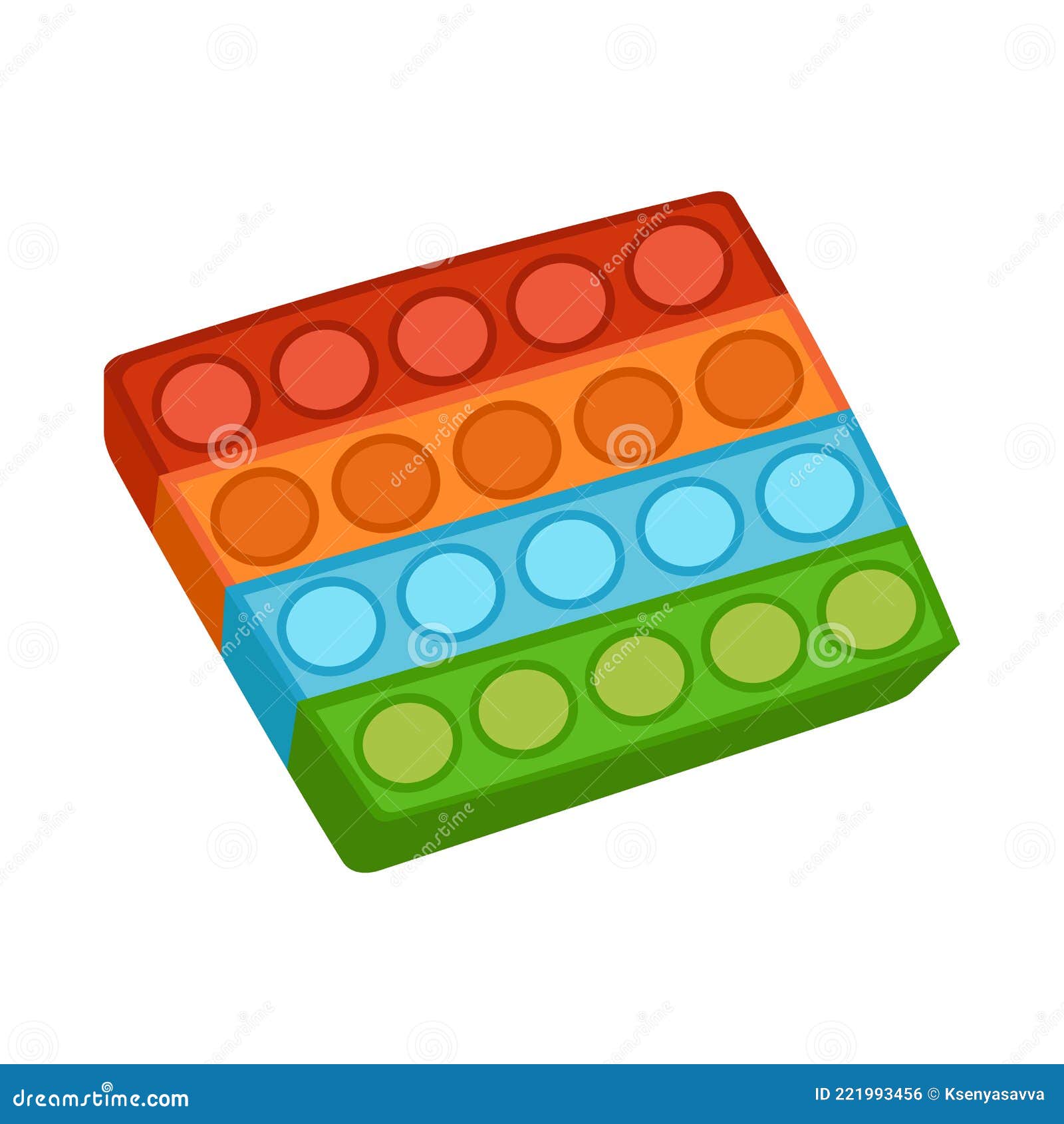 Cartoon Illustration, Square Antistress Toy Pop it Stock Vector ...