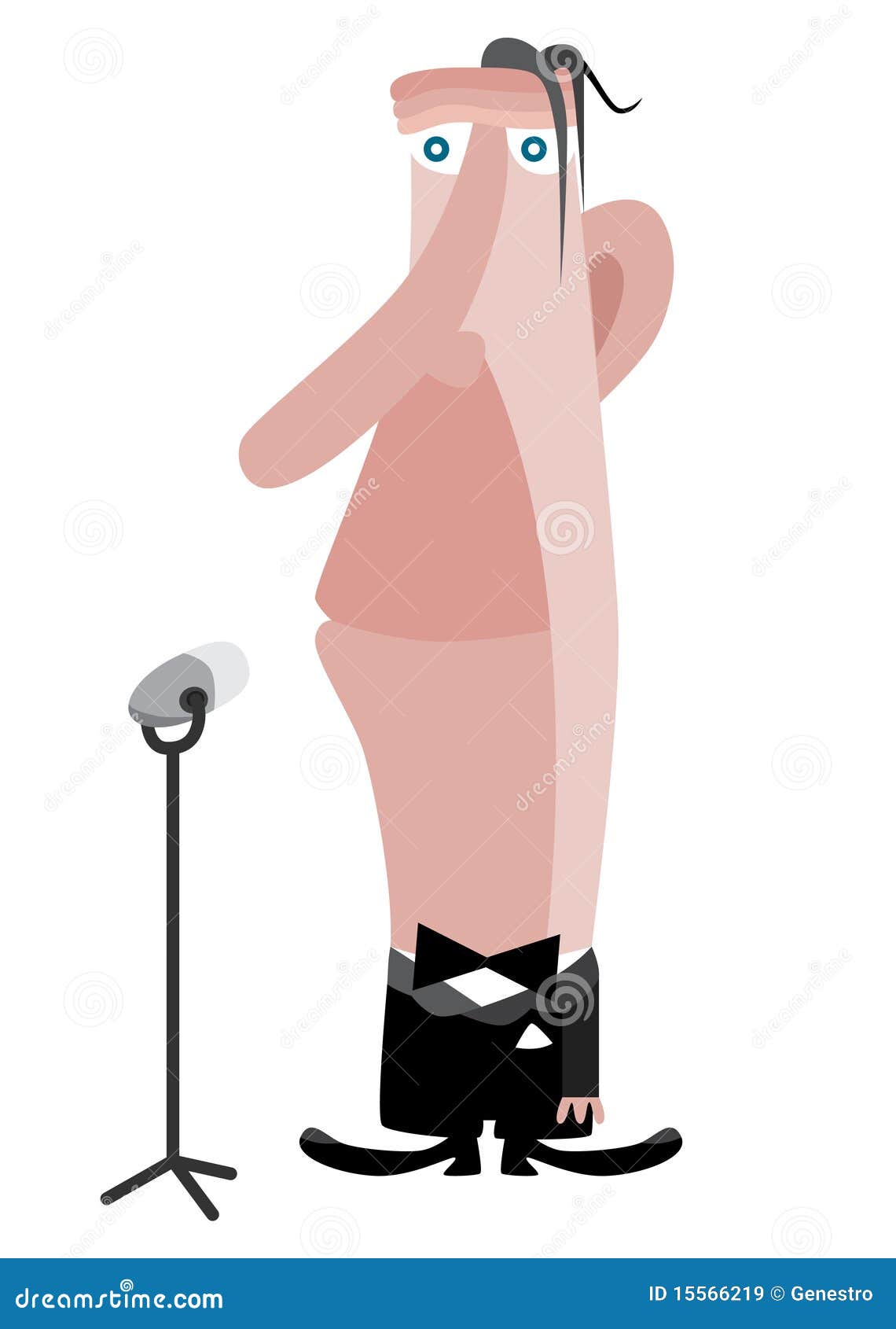 Cartoon Illustration of Standing Emcee Stock Vector - Illustration of ...