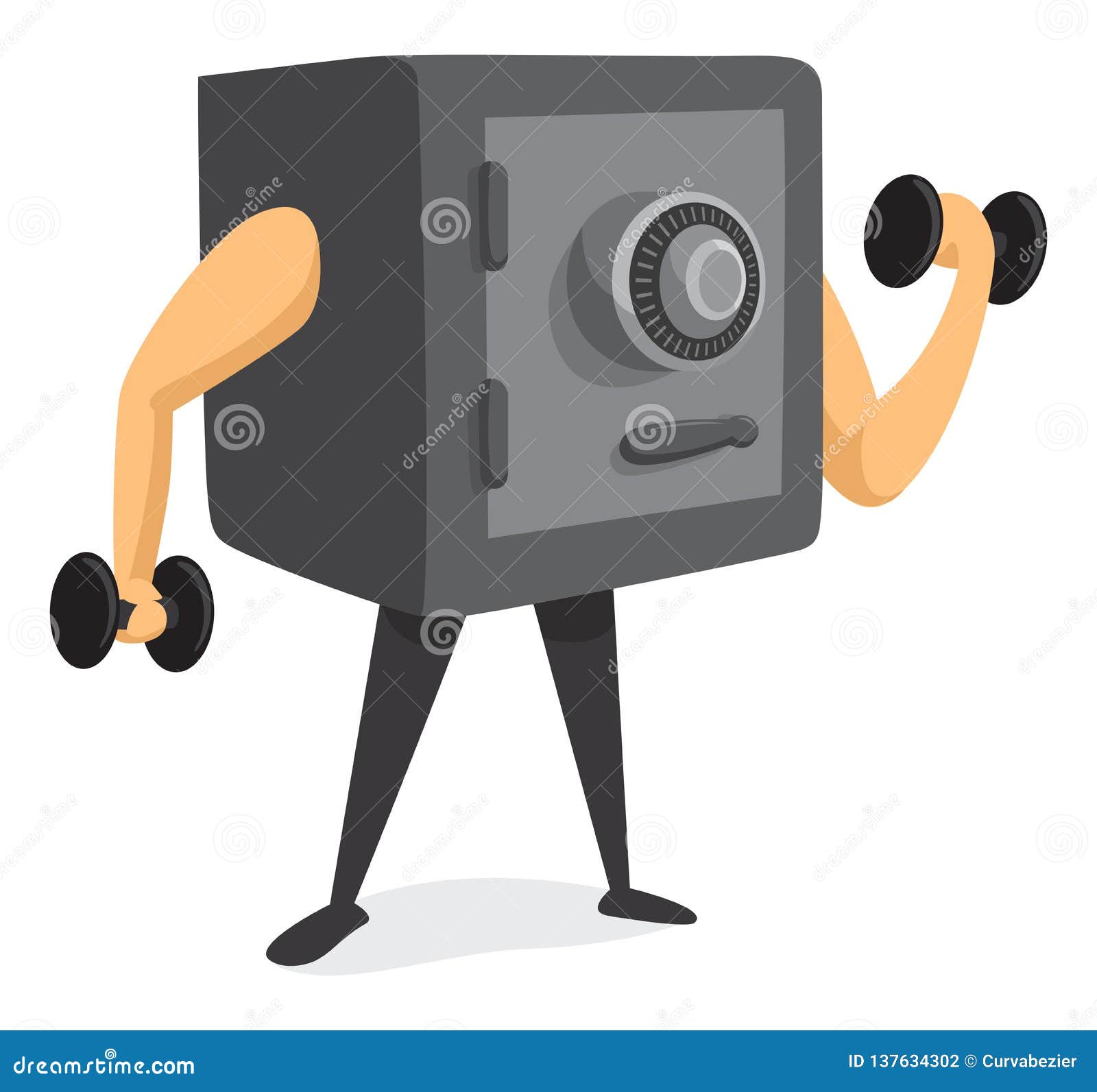 Safe Lifting. Silhouettes Of People Lifting Weights. Cartoon Vector ...