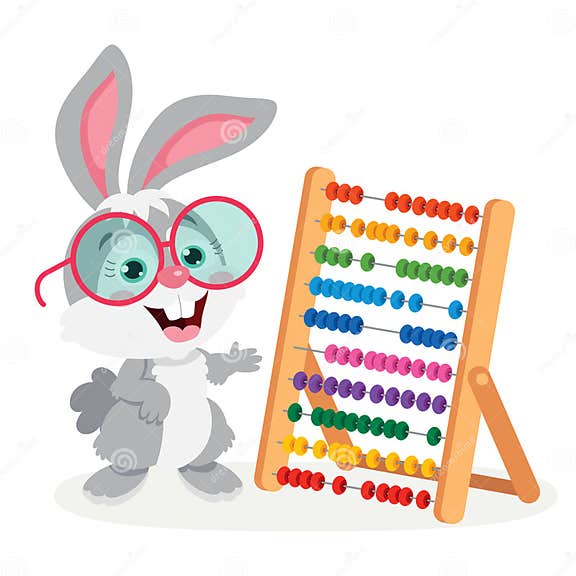 Cartoon Illustration of Student Rabbit Stock Illustration ...
