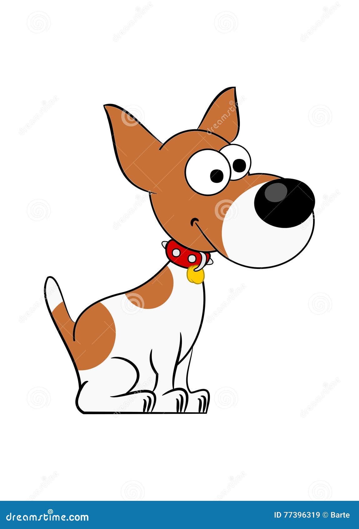 Cartoon Illustration of a Terrier Stock Vector - Illustration of happy ...
