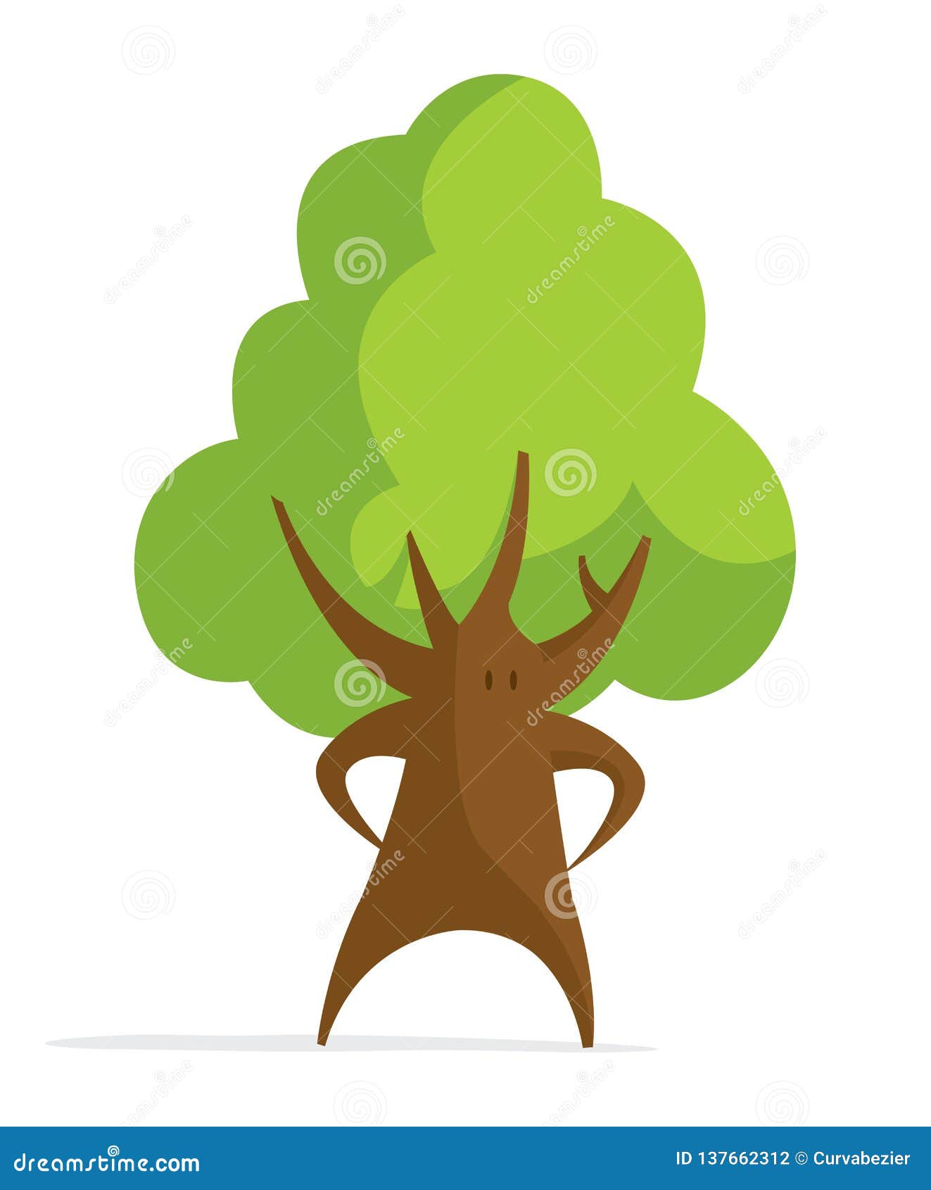 Tree standing as human stock vector. Illustration of tree - 137662312