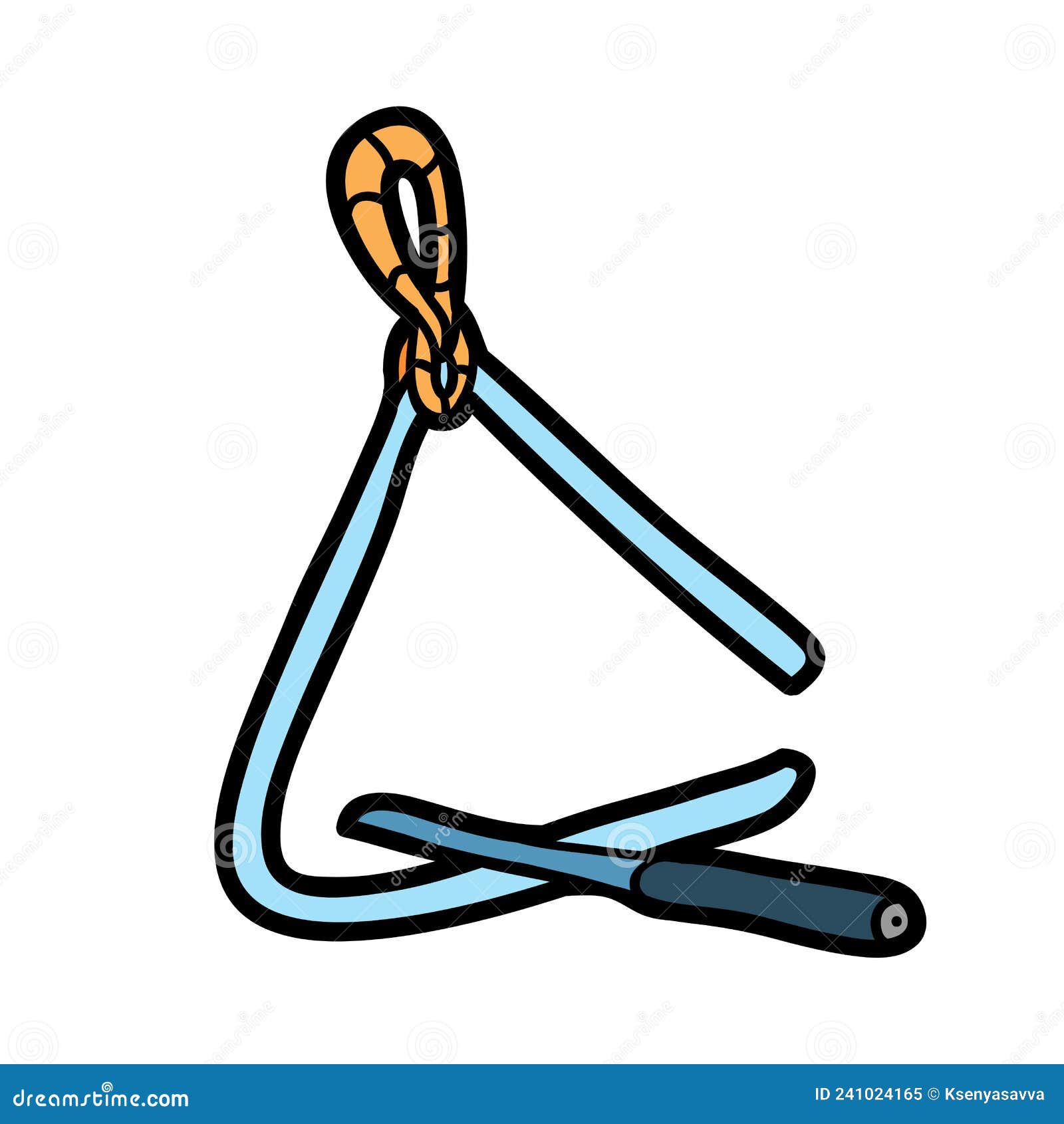 Cartoon Illustration, Triangle. Colorful Musical Instrument Stock ...