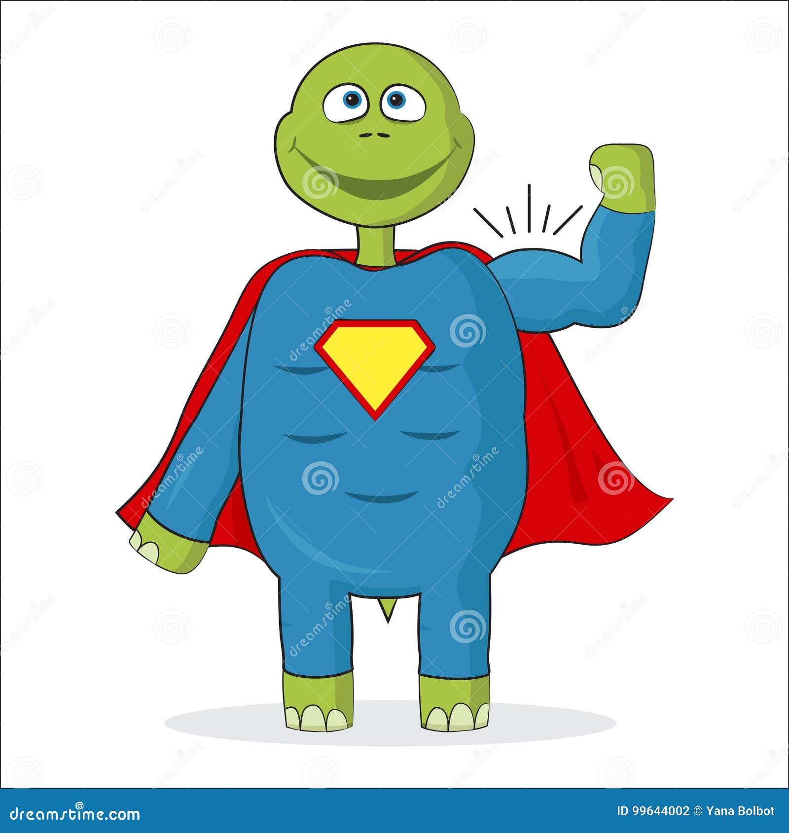 Cartoon Illustration of a Turtle Stock Vector - Illustration of muscle ...