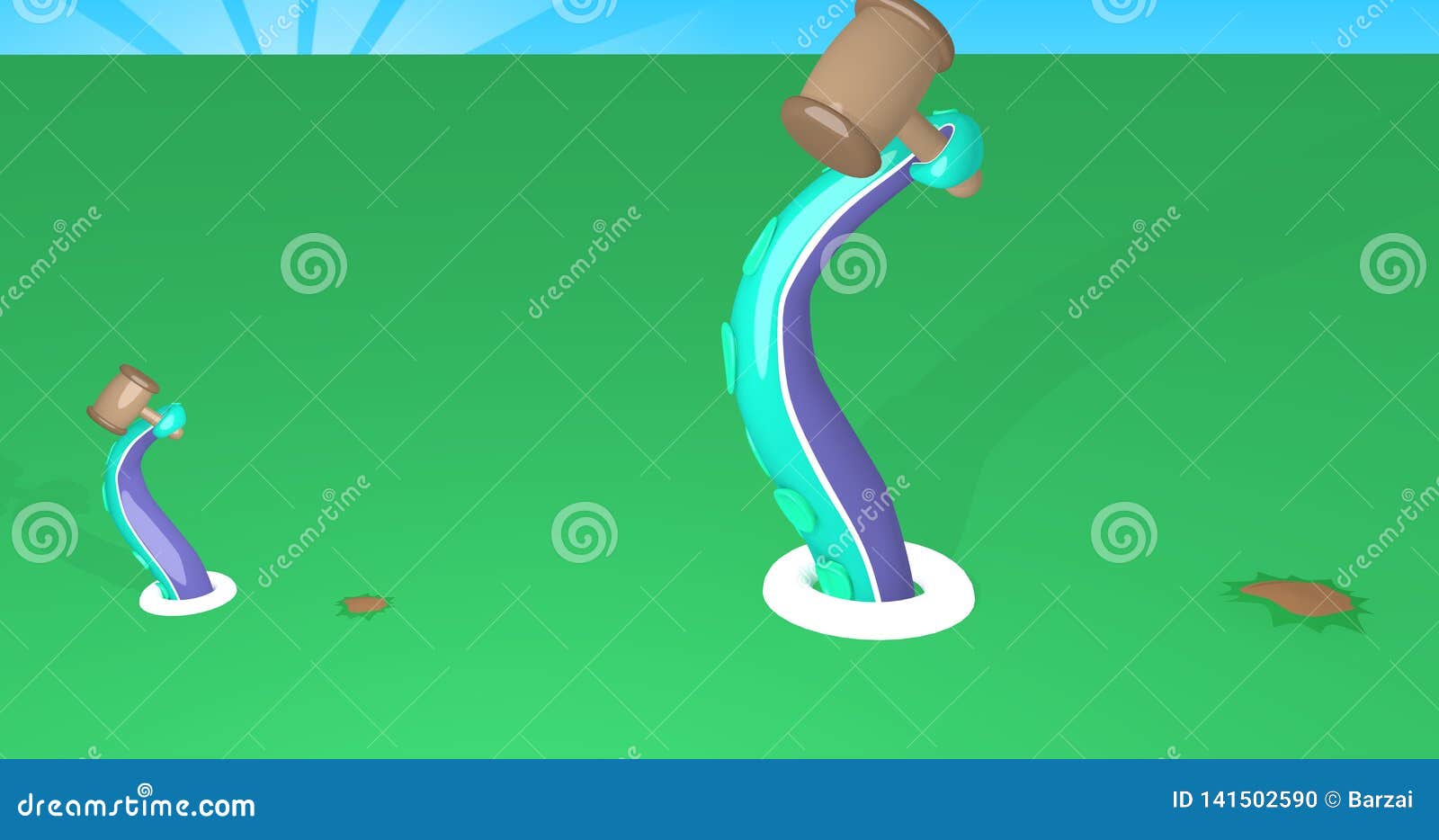 Cartoon Tentacles. Octopus Tentacle Compositions. Sea Squid Body Parts ...