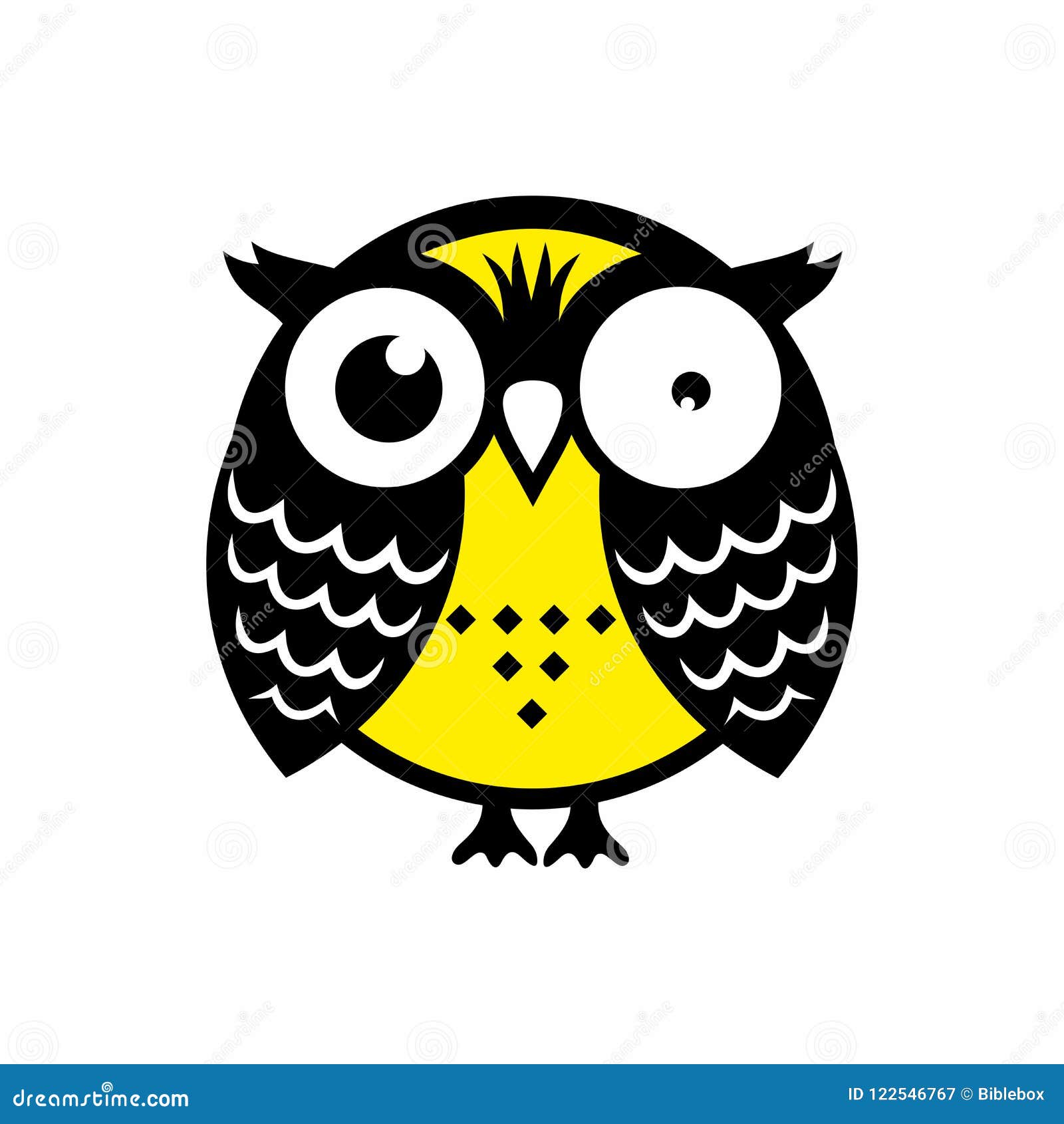 Cartoon Illustration. Very Tired Owl Stock Vector - Illustration of ...
