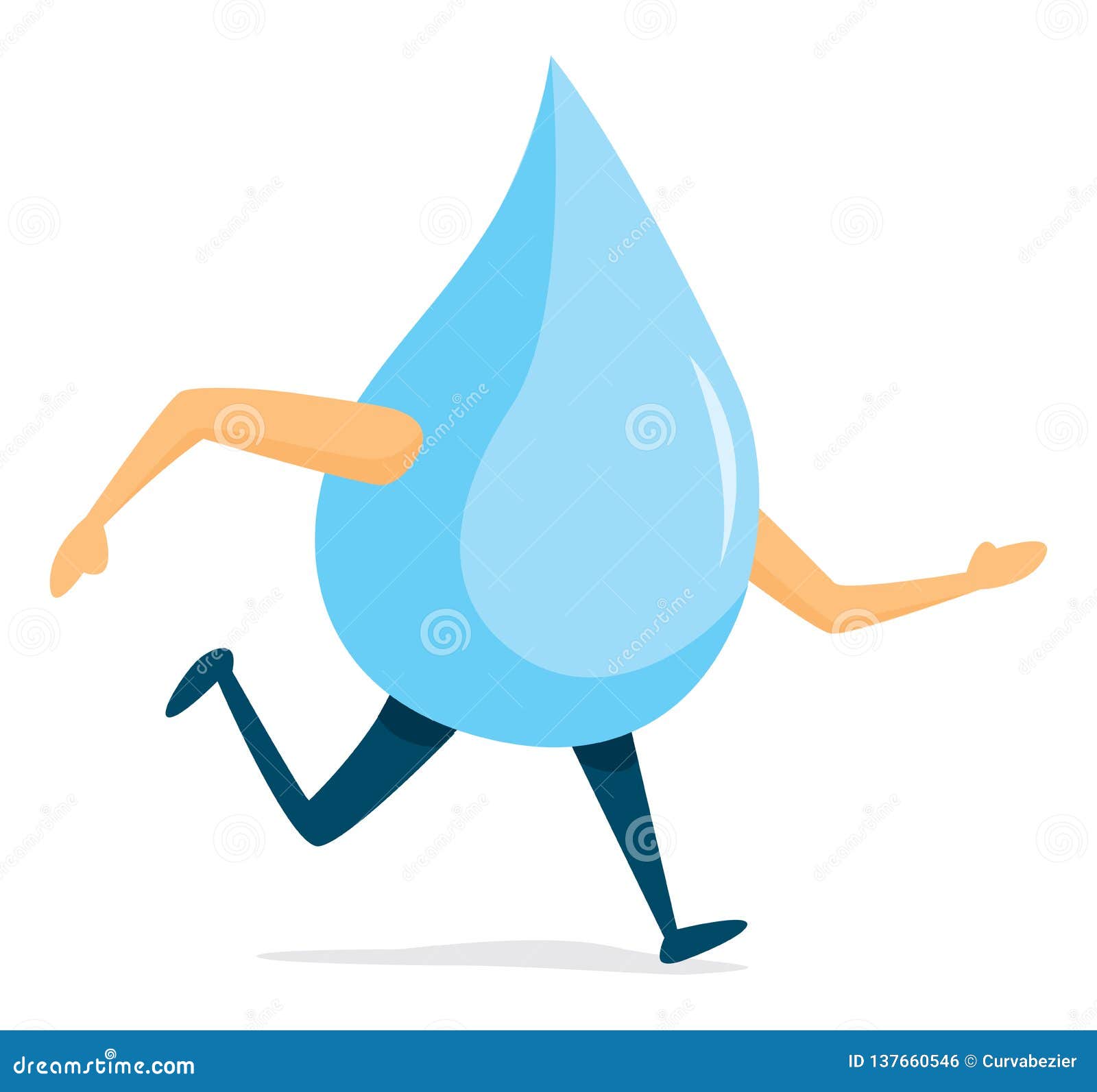 Water drop running fast stock vector. Illustration of speed - 137660546