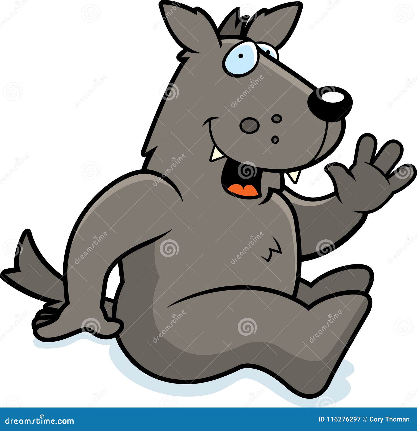 Cartoon Wolf Sitting stock vector. Illustration of smiling - 116276297 Cartoon Wolf Sitting stock vector. Illustration of smiling - 116276297