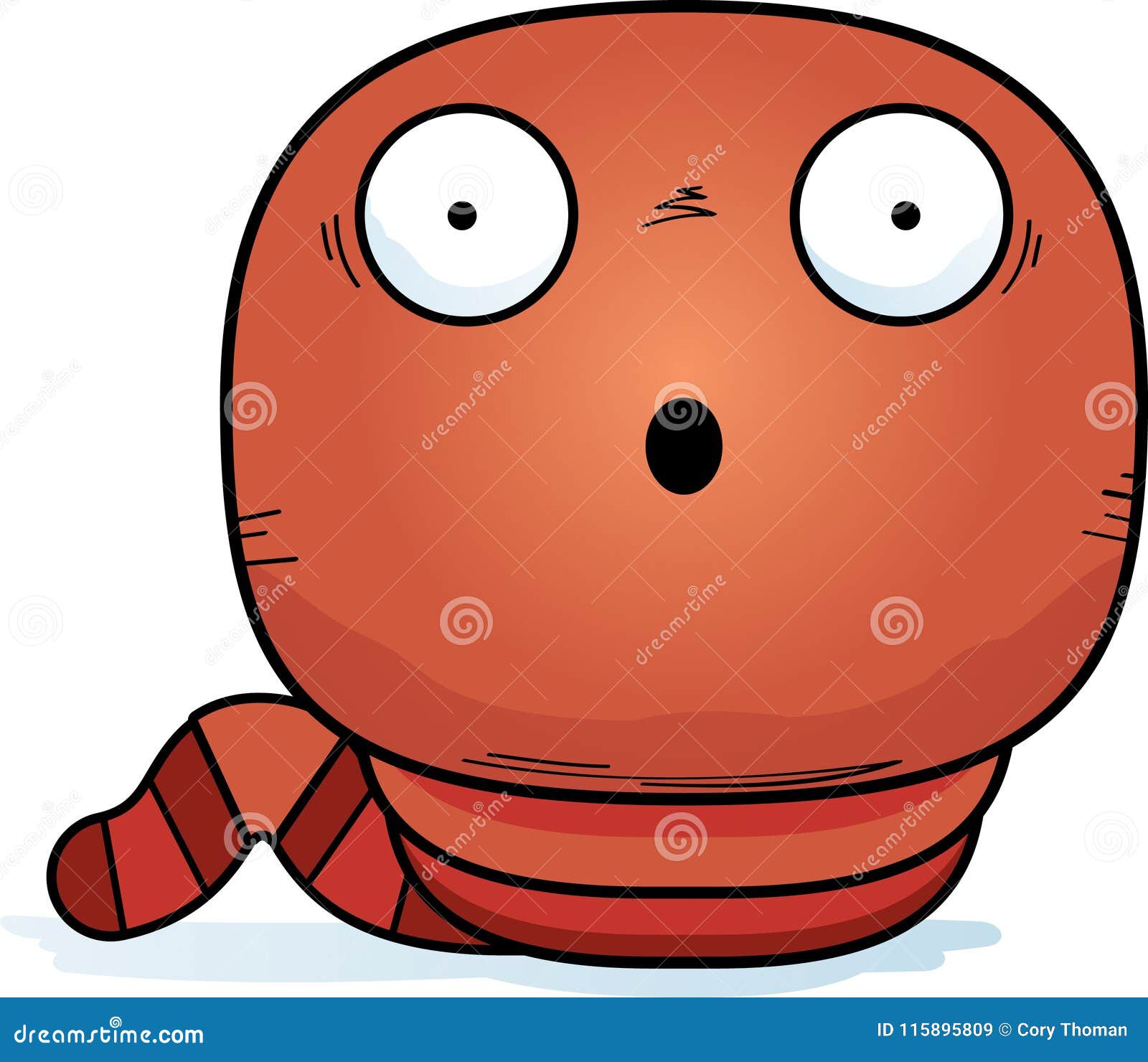 Surprised Little Worm stock vector. Illustration of worm - 115895809