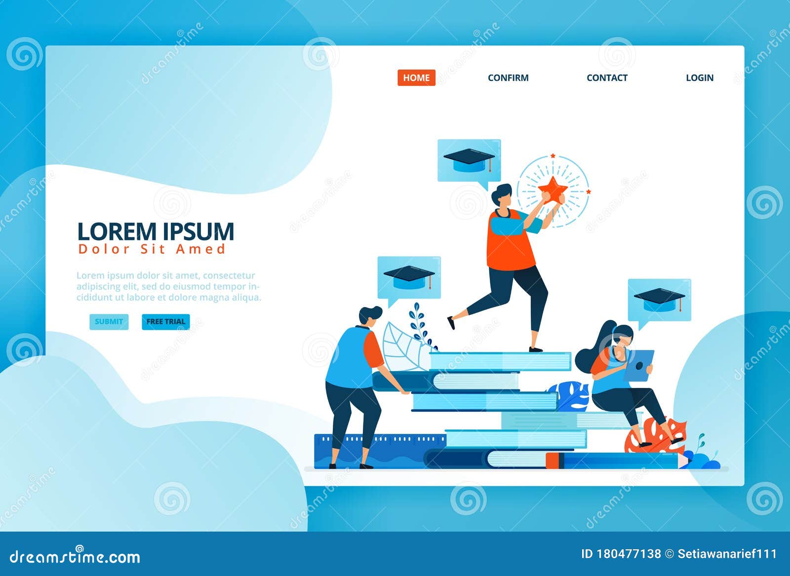 Cartoon Illustrations for Educational and Learning Scholarship Programs ...