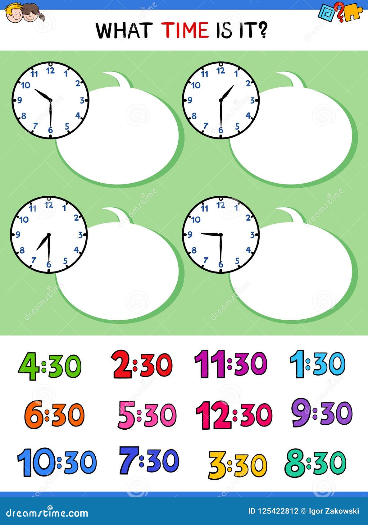 Telling Time Worksheet. Write The Time Shown On The Clock Cartoon ... Telling Time Worksheet. Write The Time Shown On The Clock Cartoon ...