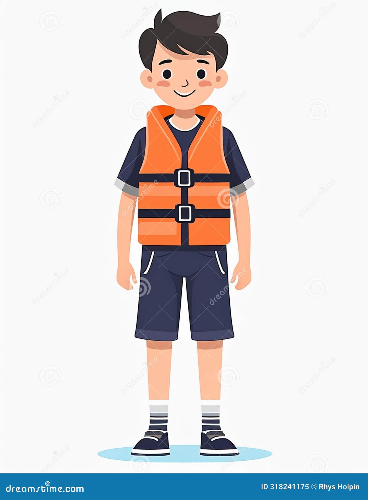 Boy Wearing A Lifejacket Royalty-Free Stock Image | CartoonDealer.com ...
