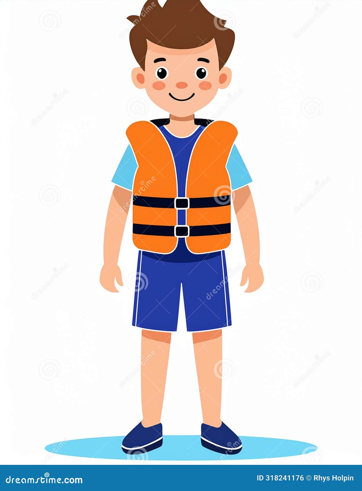 Boy Wearing A Lifejacket Royalty-Free Stock Image | CartoonDealer.com ...