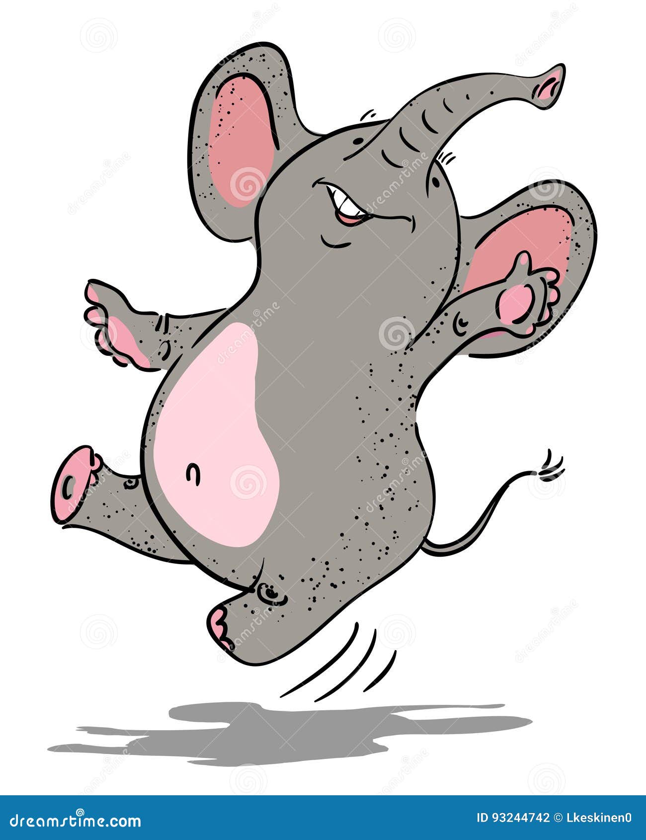 Cartoon Image Of Dancing Elephant Vector Illustration | CartoonDealer ...