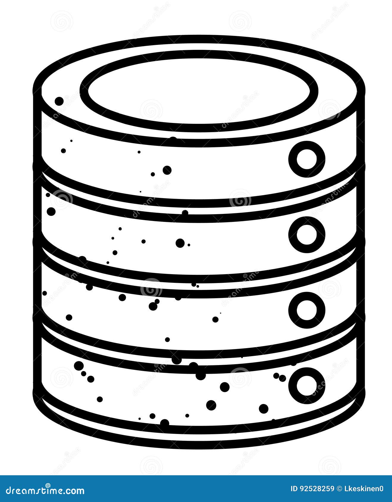 Cartoon Image of Database Icon Stock Vector - Illustration of backup ...