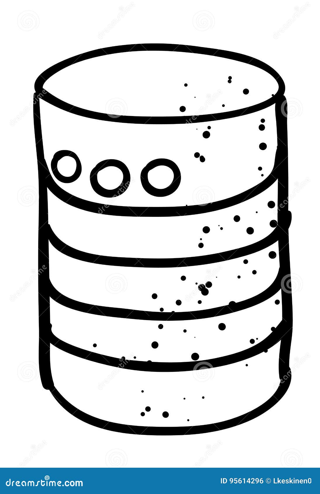 Cartoon Image of Database Icon Stock Vector - Illustration of cylinder ...