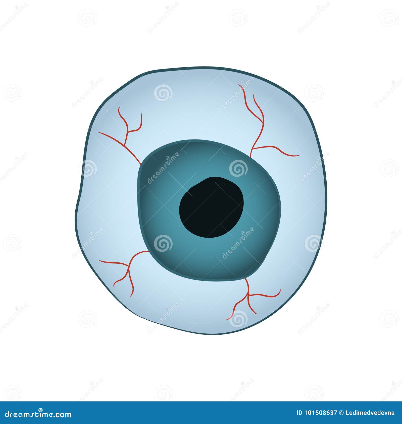 Red Eyeball 3D Illustration Royalty-Free Stock Photography ...