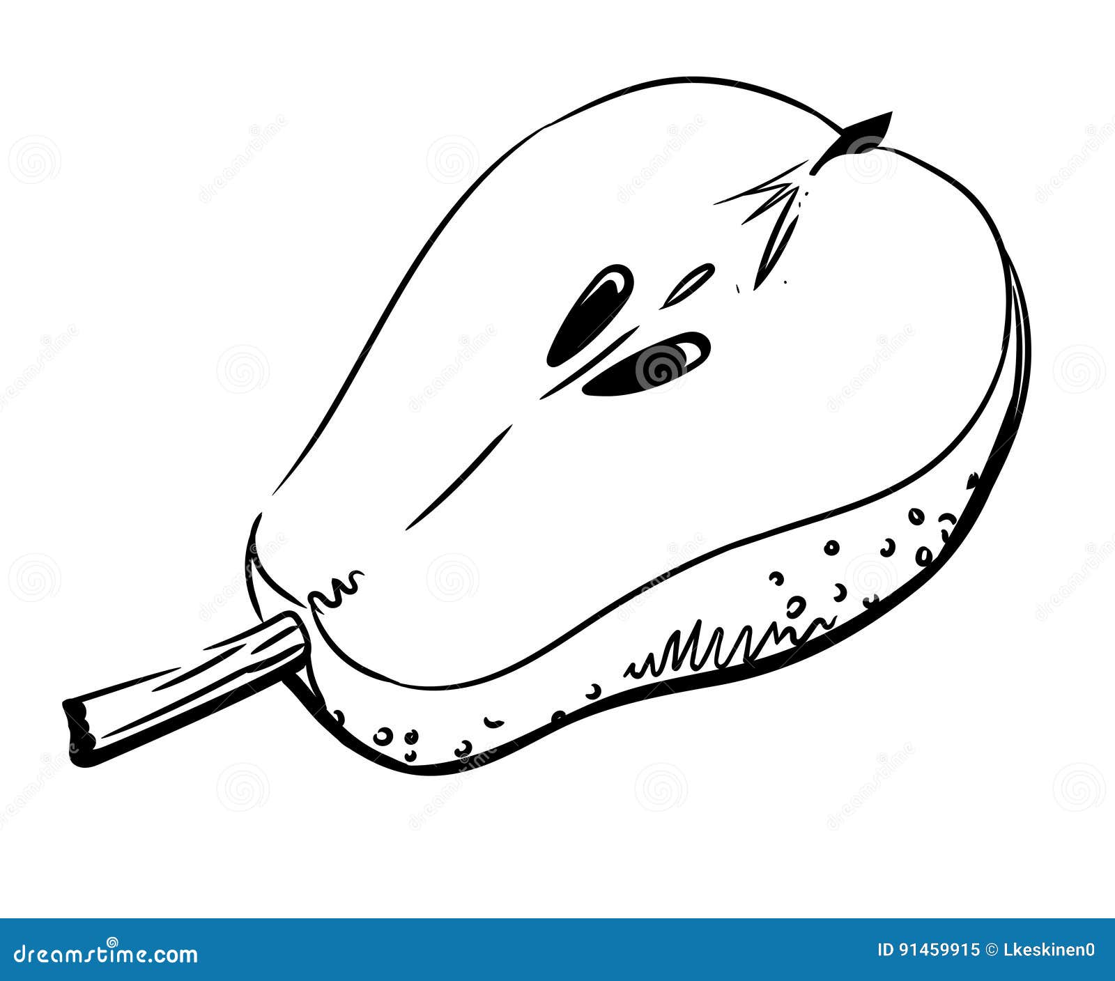 Cartoon image of half pear stock vector. Illustration of food - 91459915