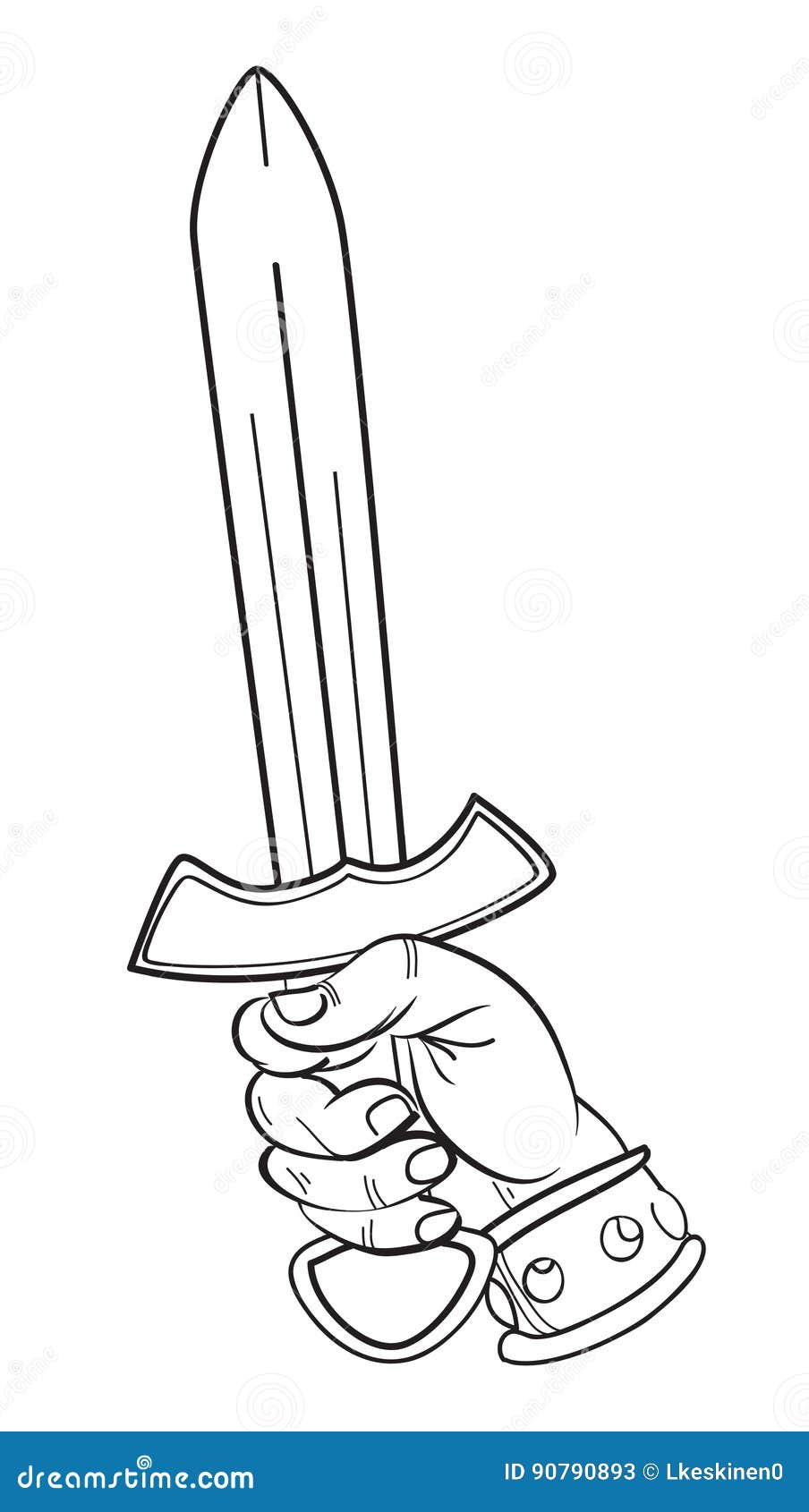 Cartoon Image Of Hand With Sword | CartoonDealer.com #90790893