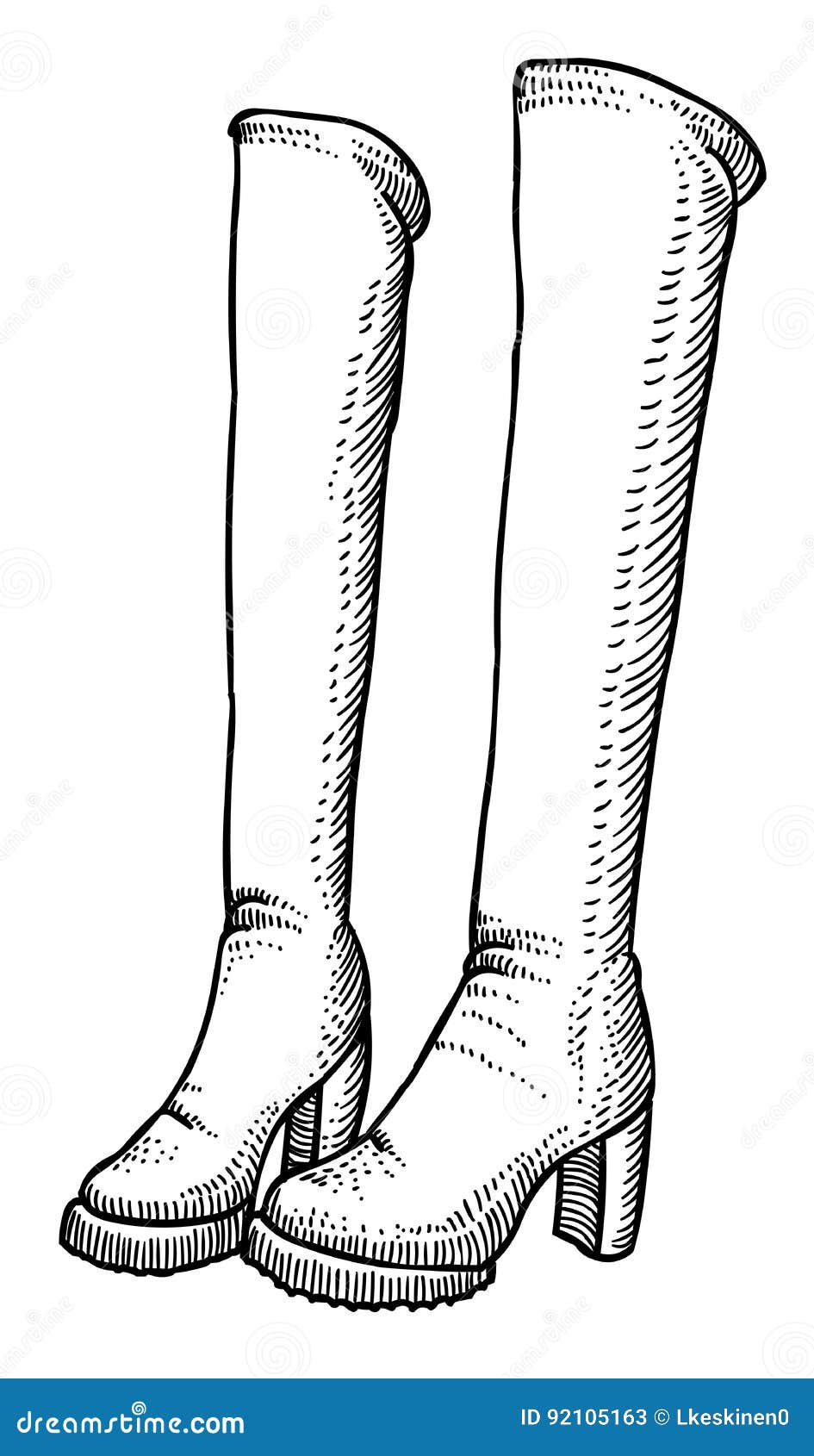 Cartoon Image of High Boots Stock Vector - Illustration of grunge ...
