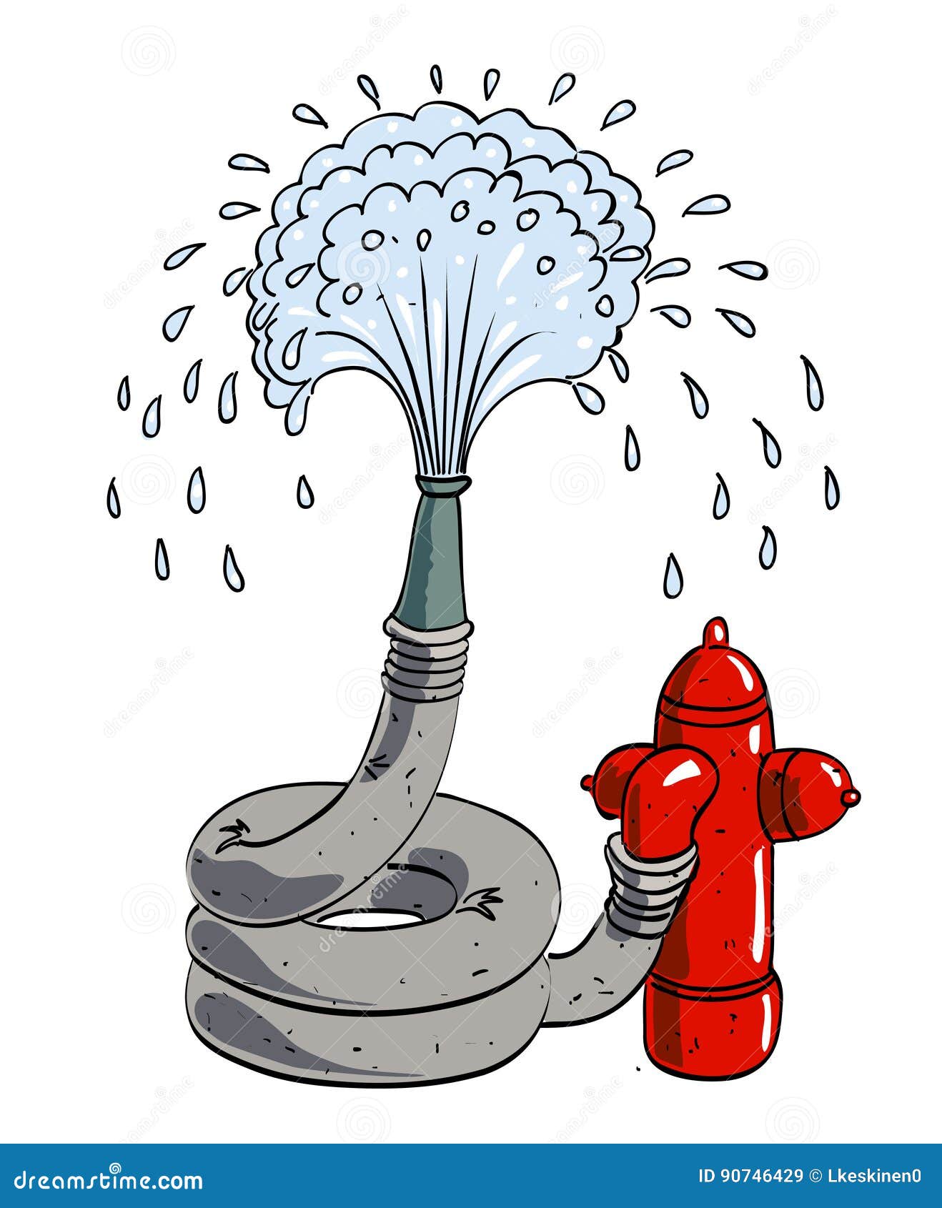 Cartoon image of hose pipe stock vector. Illustration of pipe - 90746429